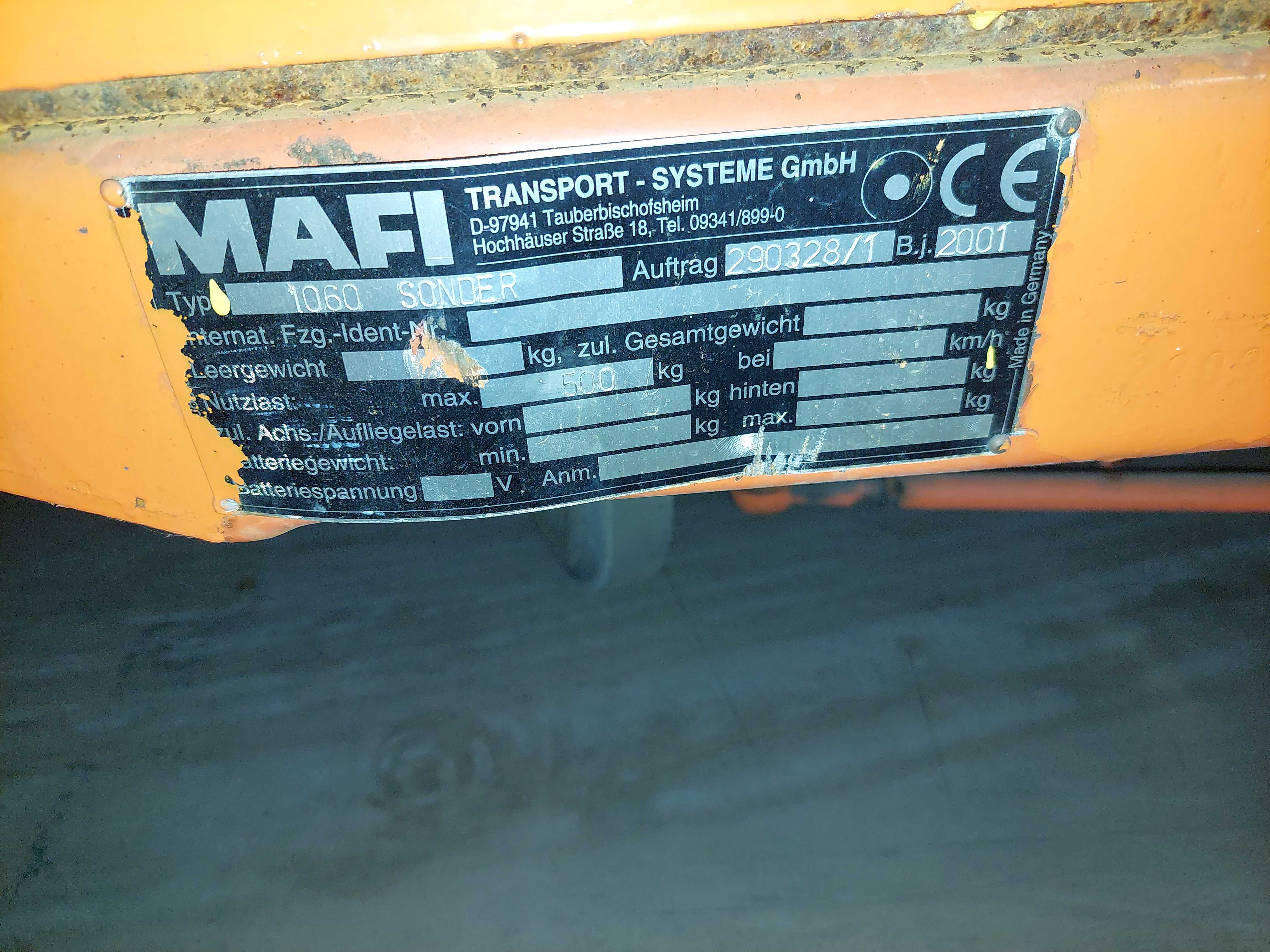 Mafi 1060 Sonder platform trailer - PS Auction - We value the future ...