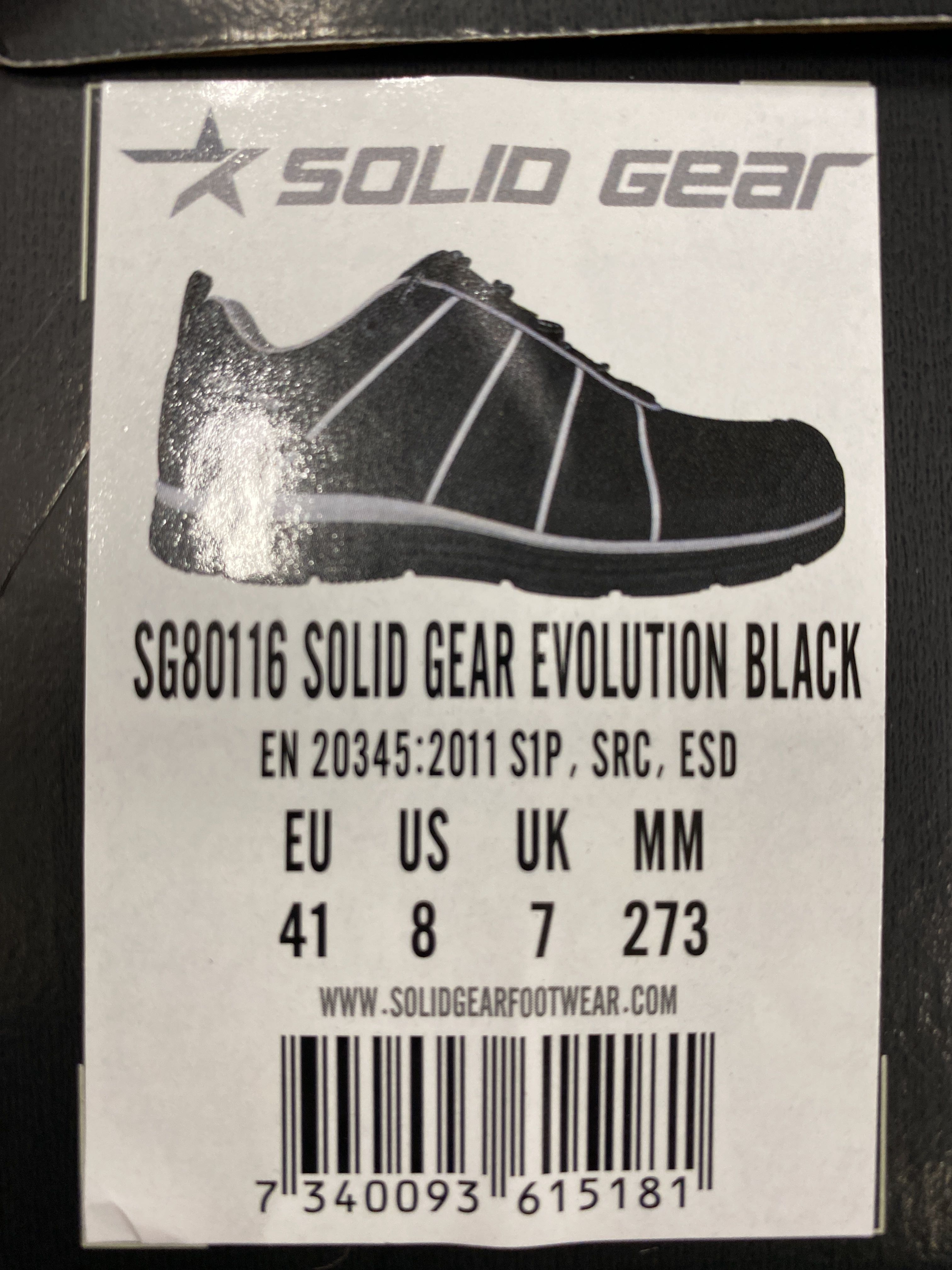 Solid Gear Evolution Black skyddsskor S1P, Svart, Strl 41 - Auktioner online - Nätauktioner ...