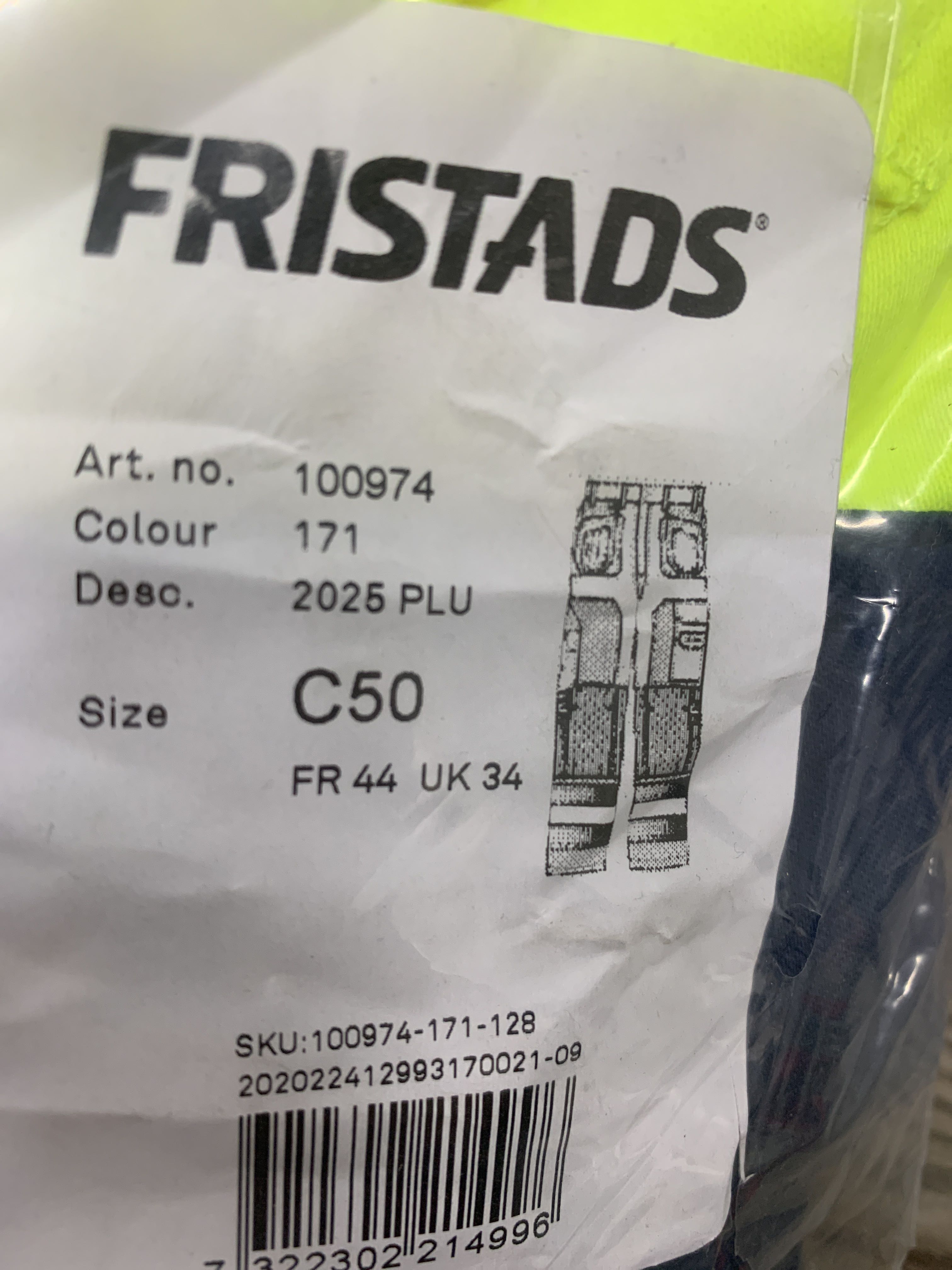 2 Pairs of artisan trousers Fristads 2025 PLU - Size C50 - PS Auction ...