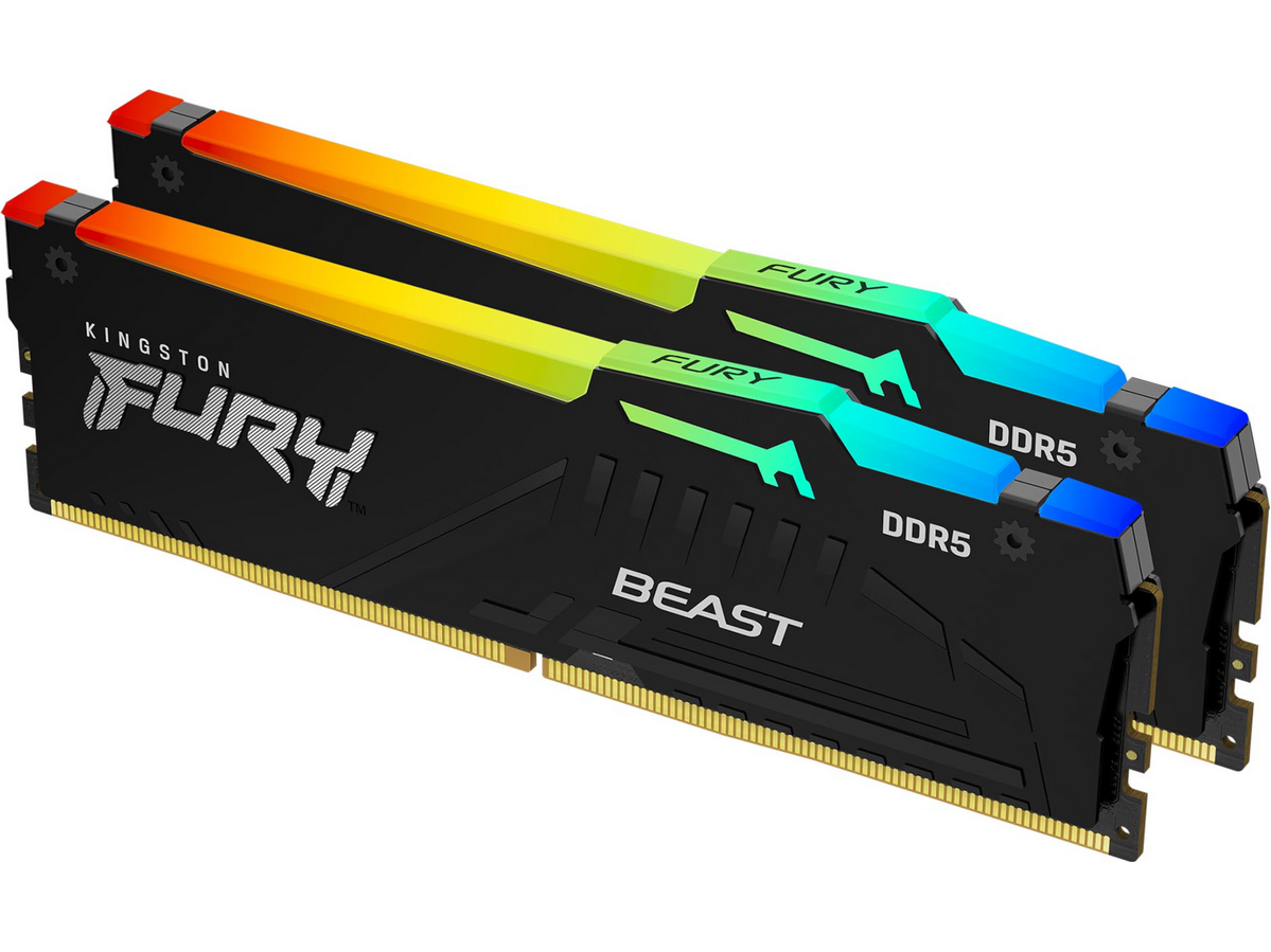 Ram-minne Kingston FURY Beast RGB DDR5 6000MHz 16GB - Auktioner online ...