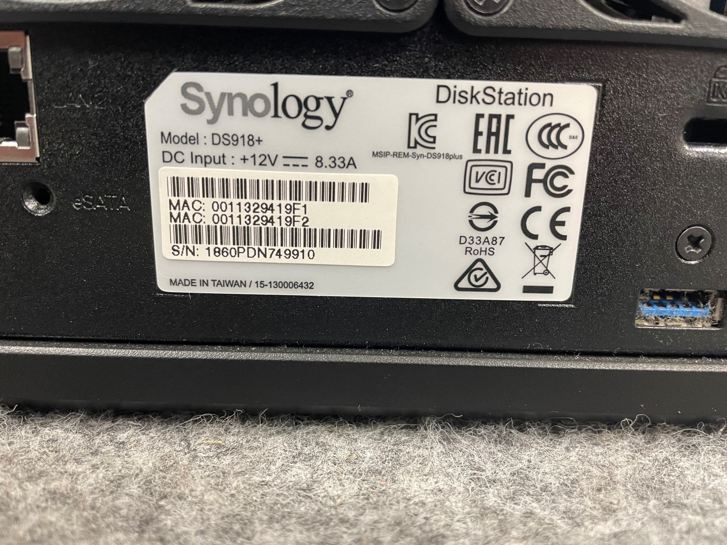 NAS / Miniserver Synology DS918 + / HP MicroServer Gen8 - PS Auction - We value the future ...