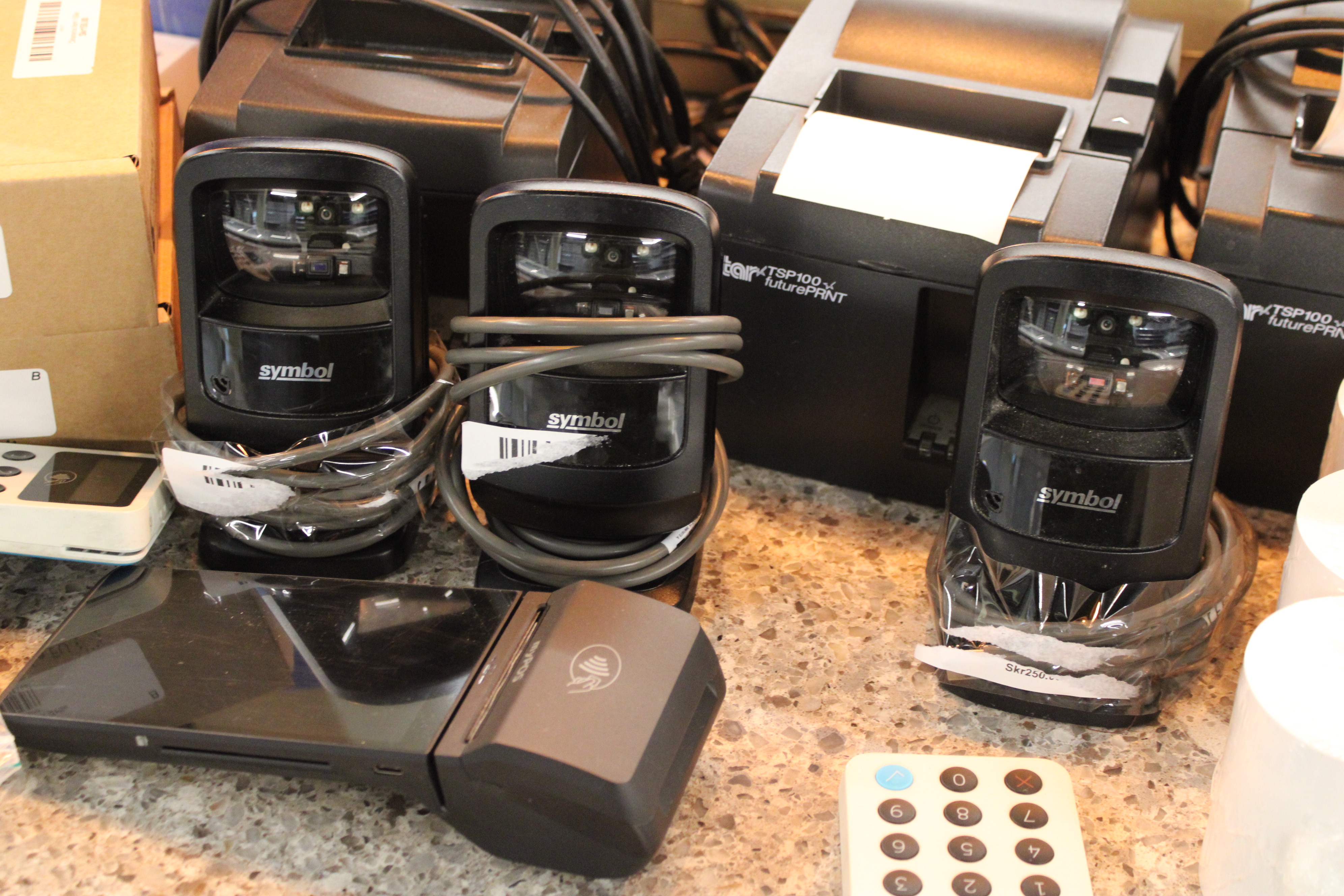 Receipt printer, scanner Dymo printer, card reader - PS Auction - We ...