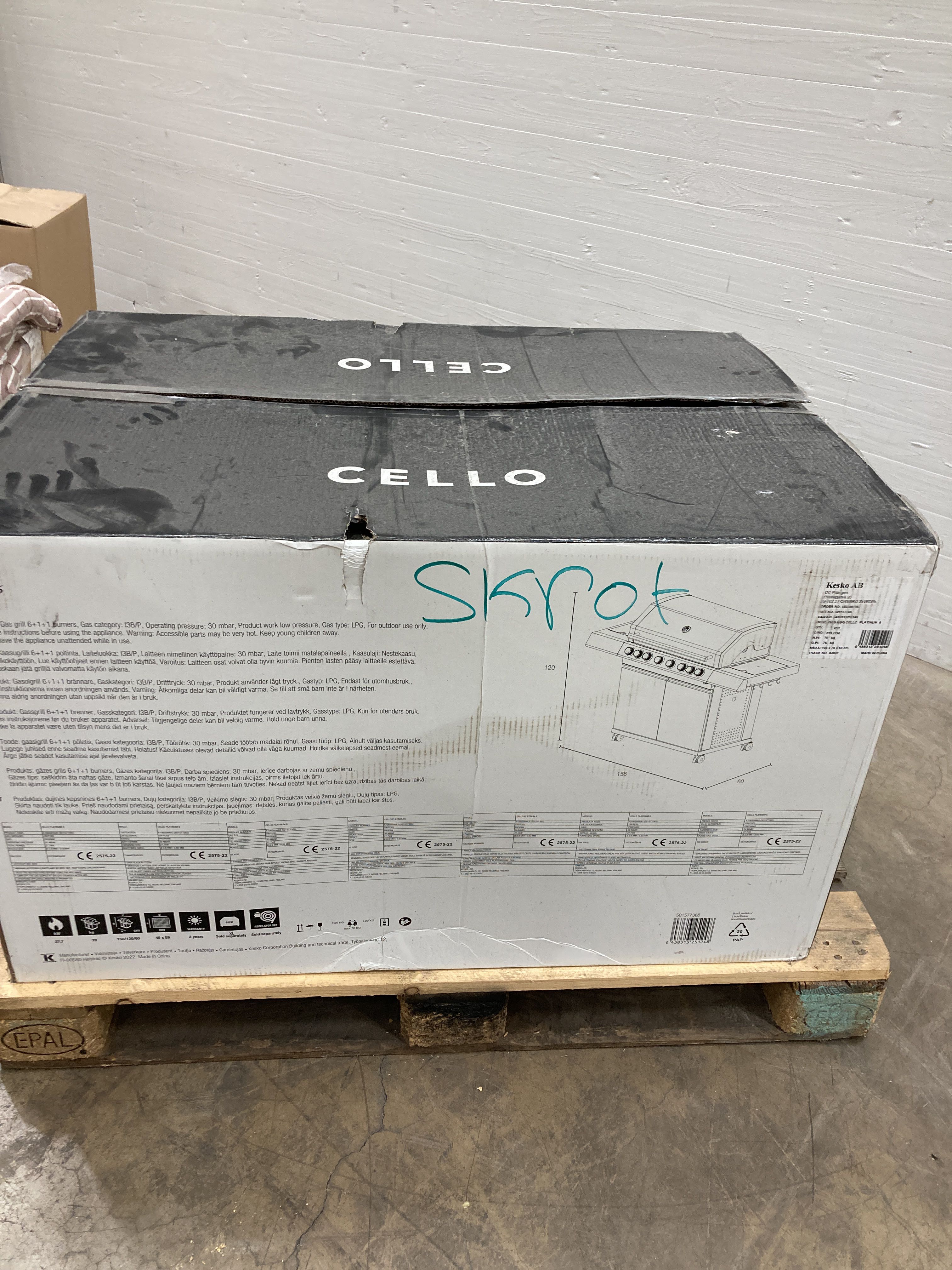 Gasolgrill Cello Platinum 6 27,7kW - Auktioner online - Nätauktioner ...
