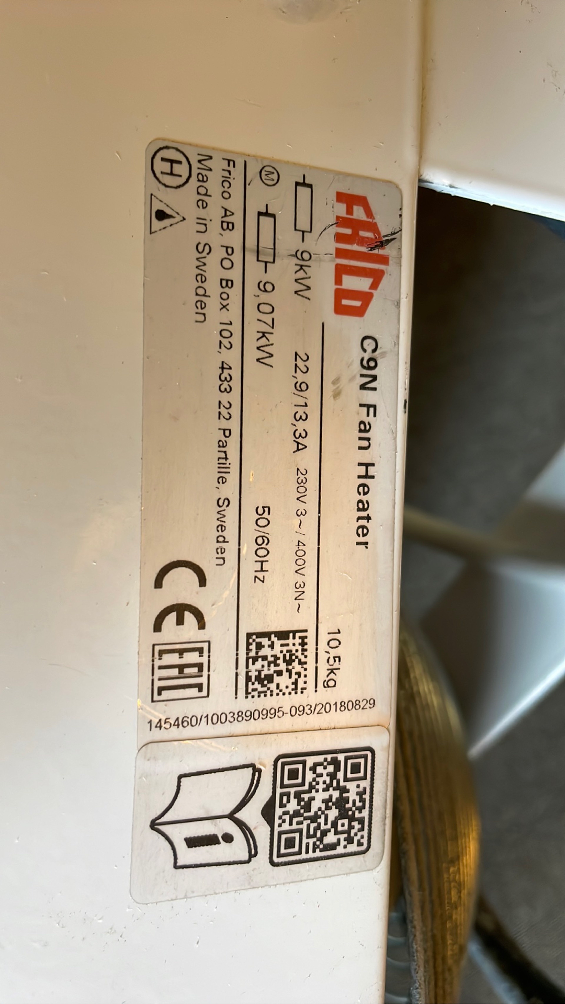 Frico fan heater. 9kw - PS Auction - We value the future - Largest in ...