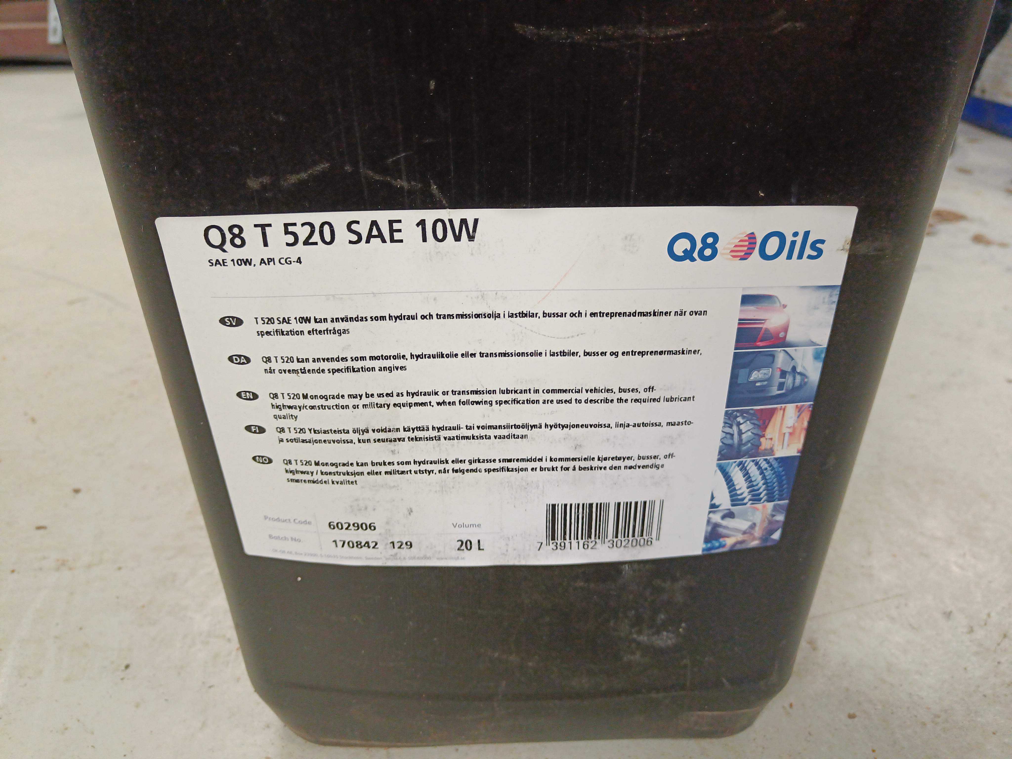 Transmission / Hydraulic oil Q8 T 520 SAE 10W 20-Liter - PS Auction - We value the future ...