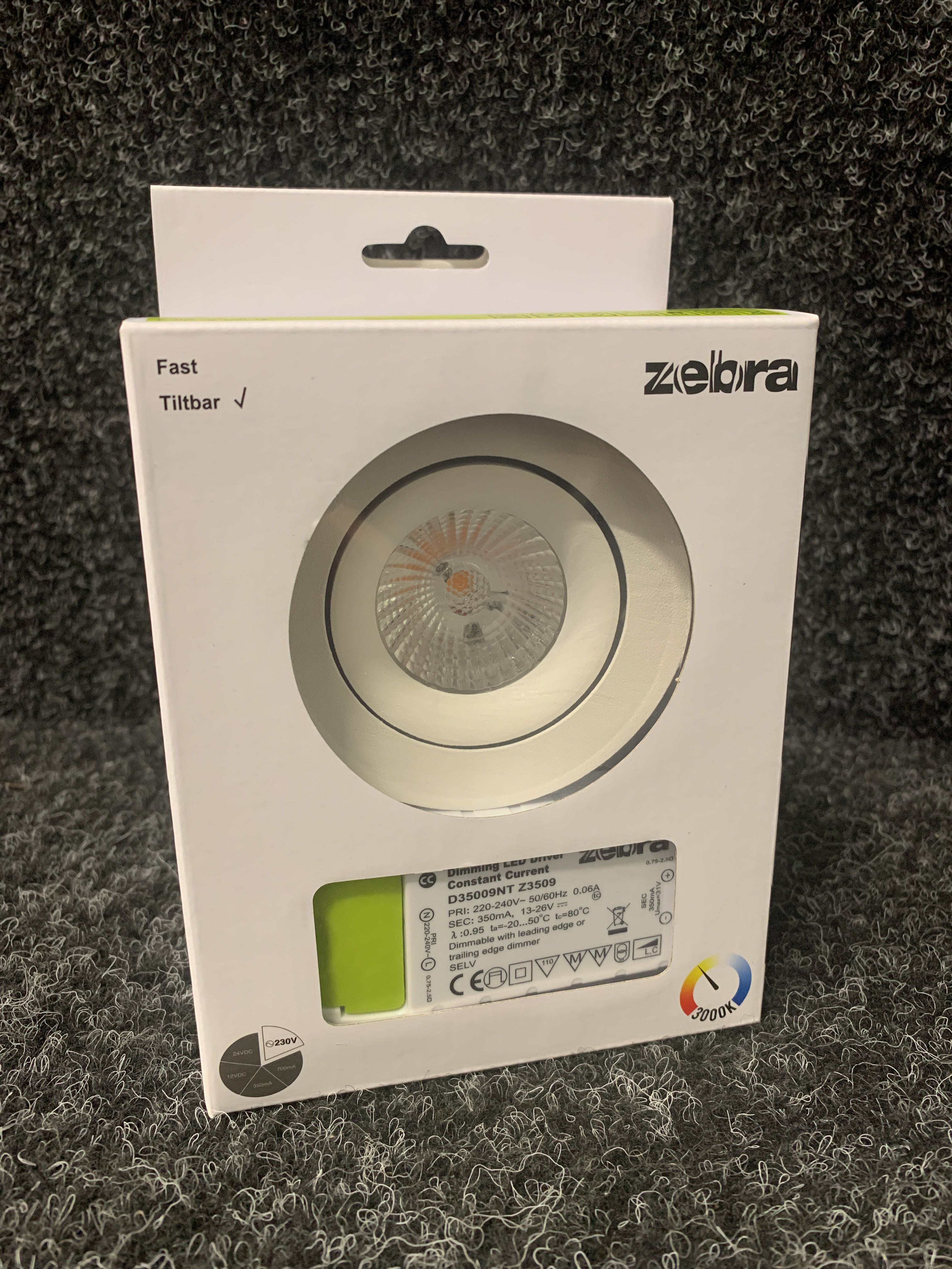 6 st Downlight Light Komplett 6,5W LED, Zebra - Auktioner online ...