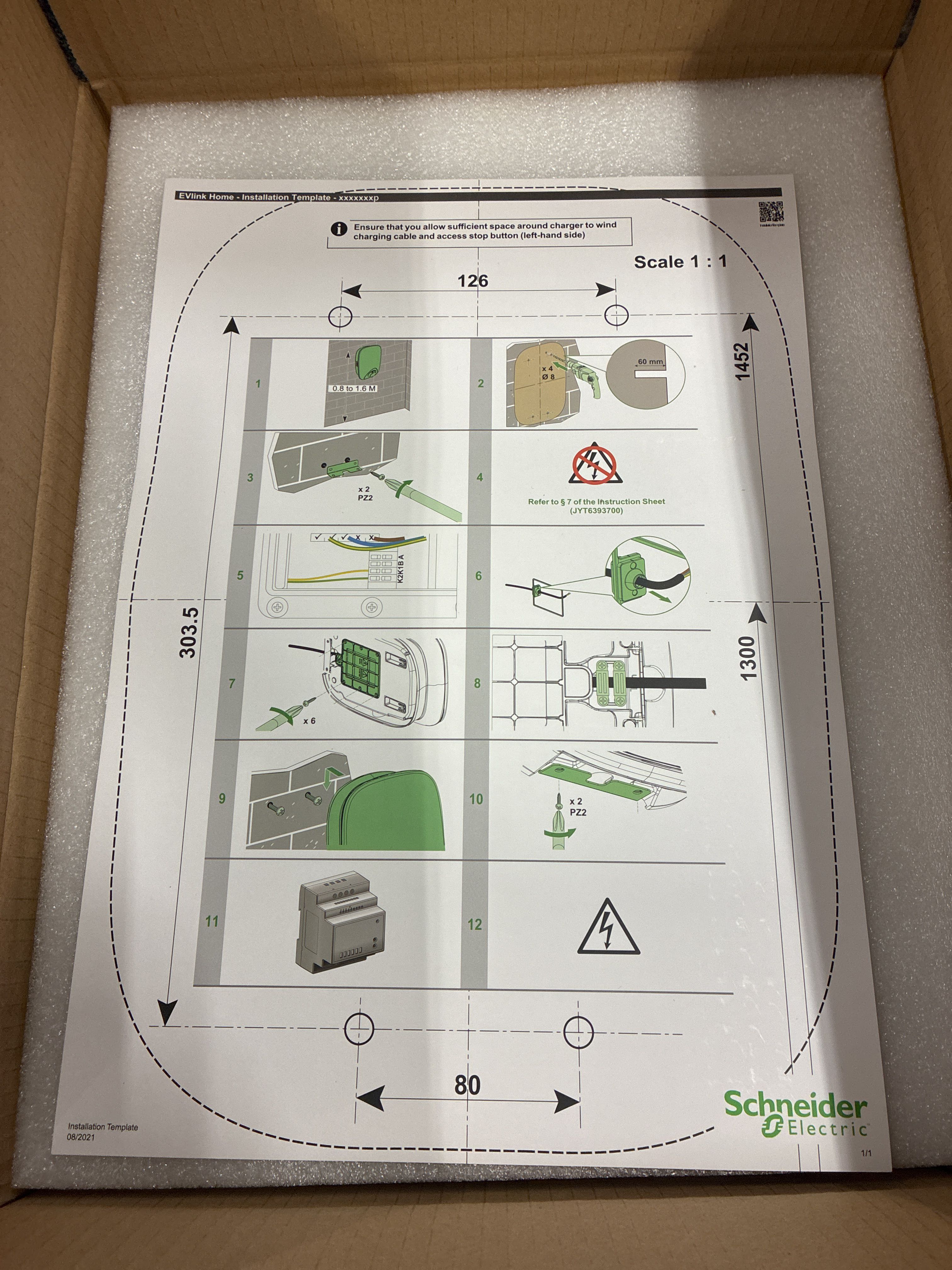 Charging box Schneider Electric Evlink home 11KW T2 - PS Auction - We ...