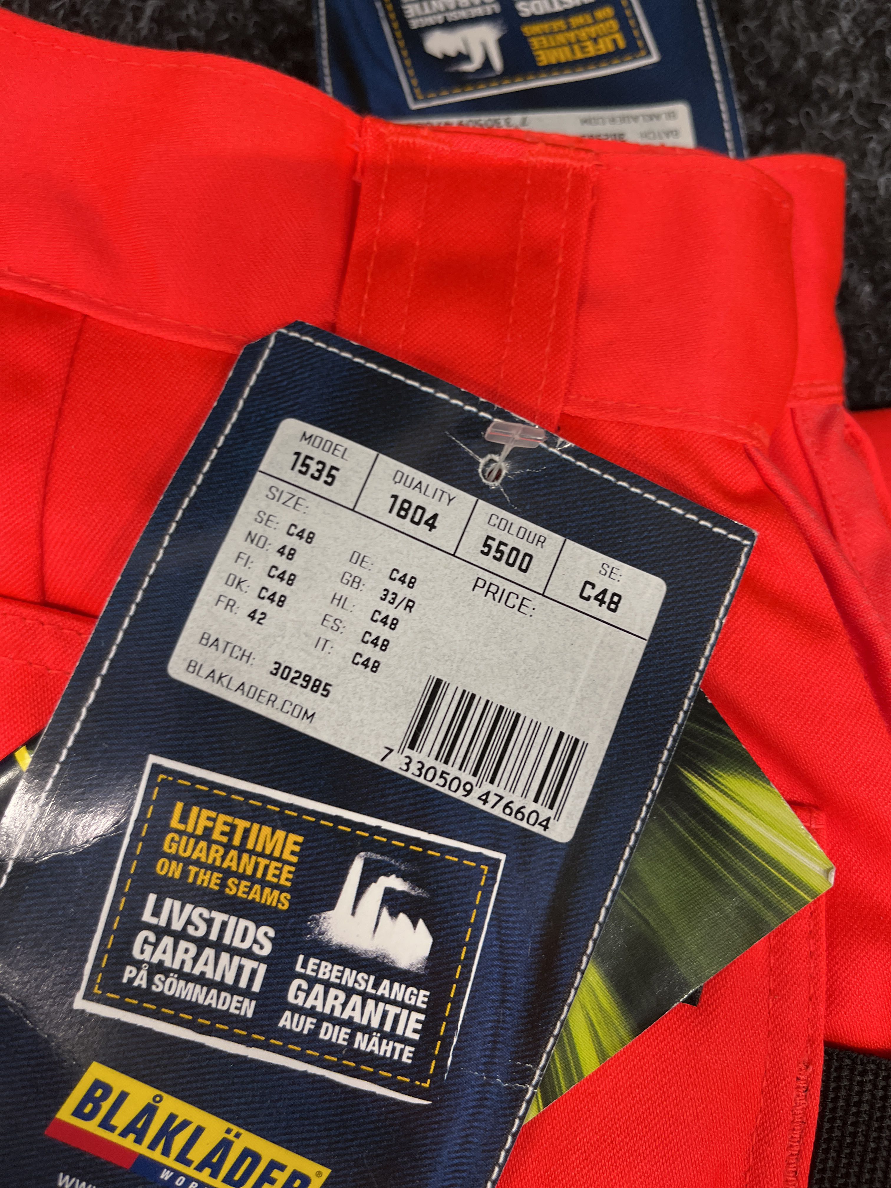 Warning shorts Blåkläder 1535, Size C48 - PS Auction - We value the ...