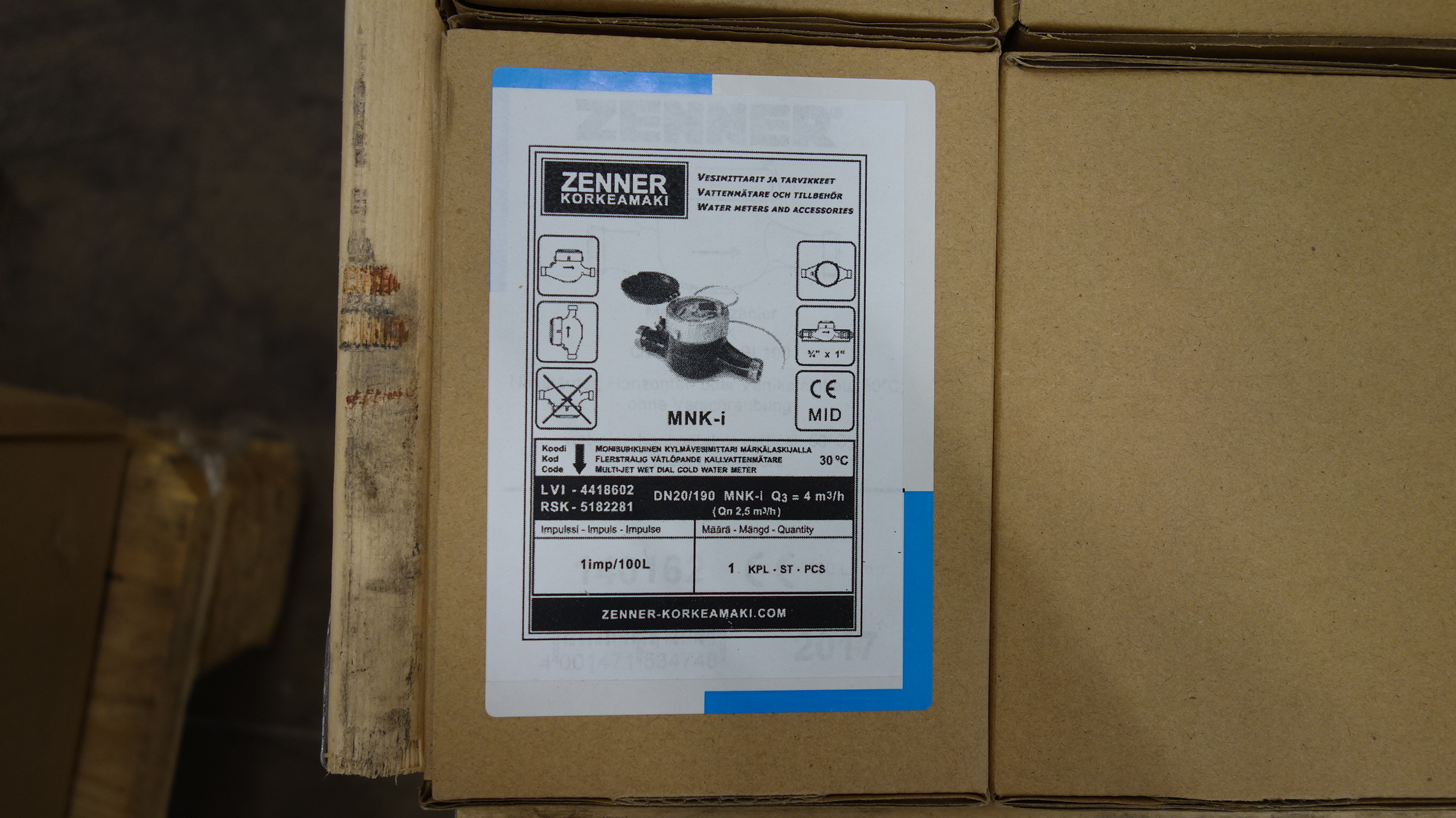 Pulse water meter Zenner Korkeamaki MNK-i - PS Auction - We value the ...