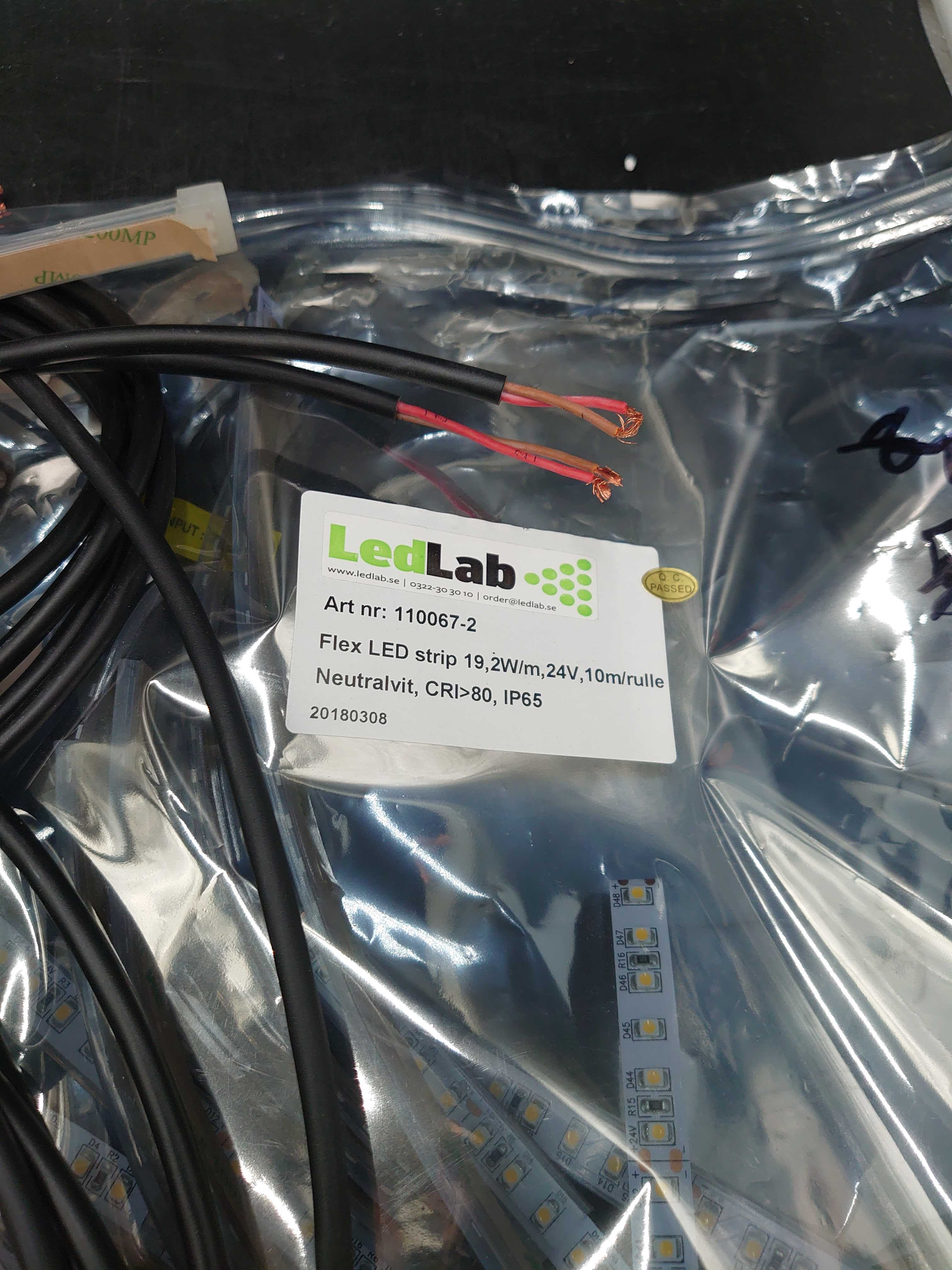Ledlab 8,55 meter Flex LEDstrip 19,2W, 24V IP65 NW, 4000K - Frakt ingår - Auktioner online ...