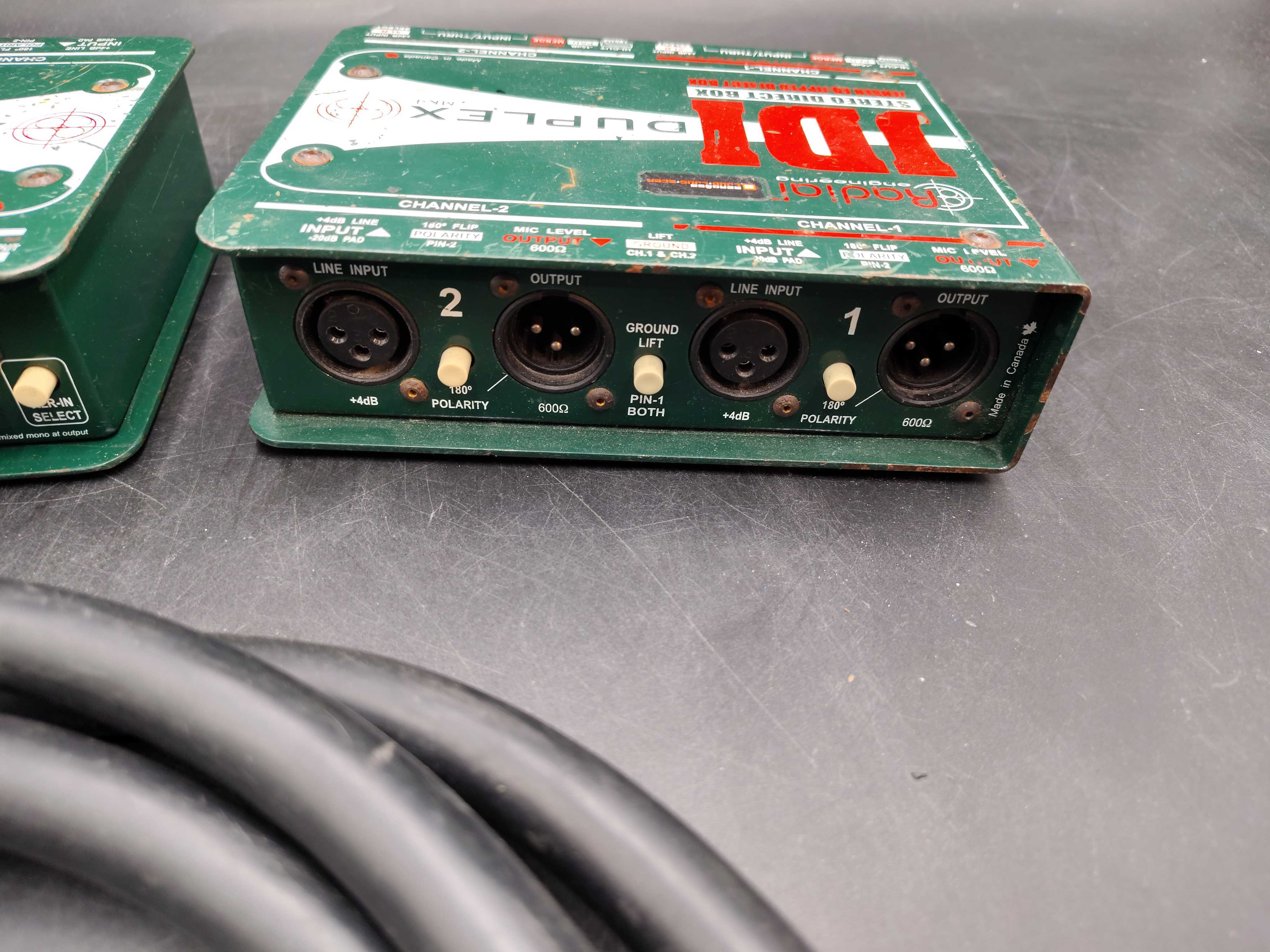 Radial JDI Duplex 2 st, stereo direct box, med multikabel - Auktioner ...