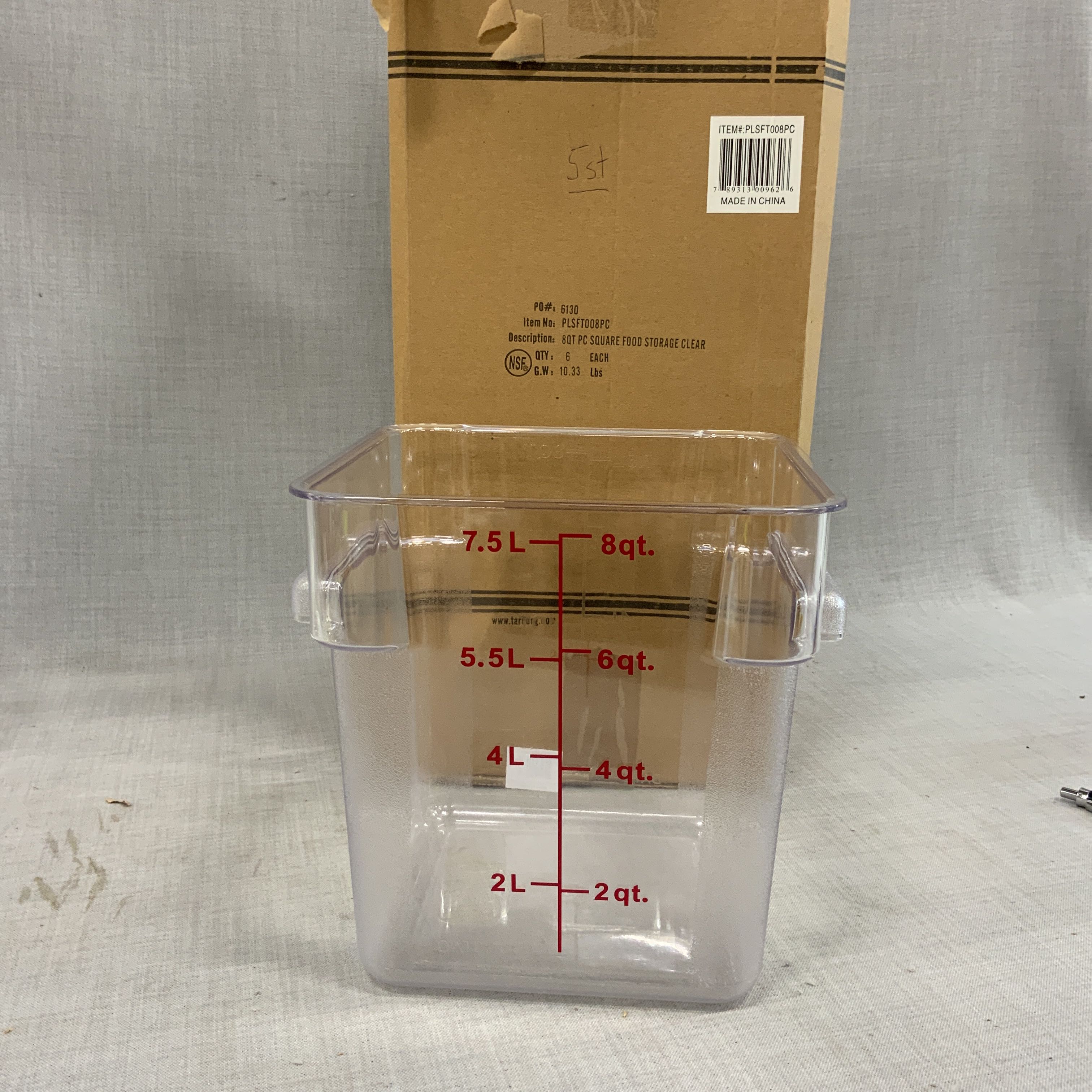 5 plastic containers for restaurant 7.5 liters - Free shipping - PS ...