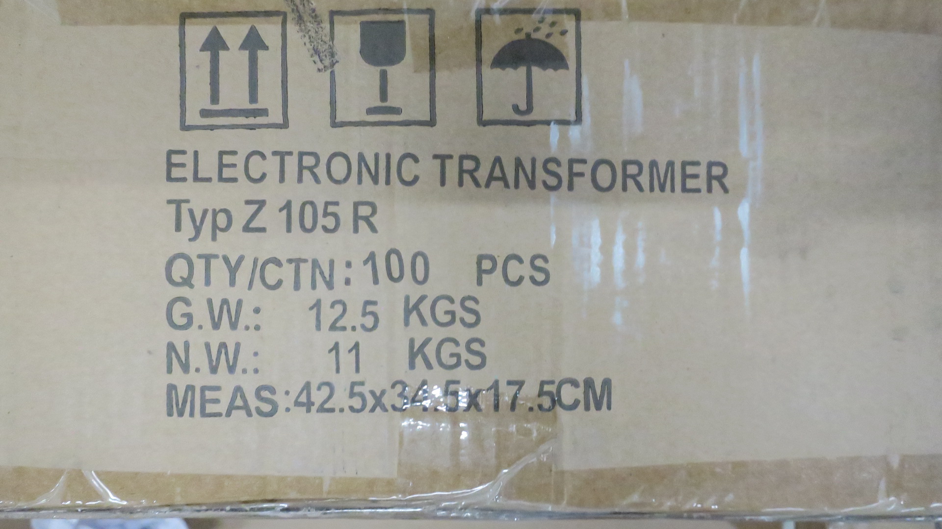 100 Zebra Electronic Transformer Z 105R 35-105VA, 230V / 12V - PS ...