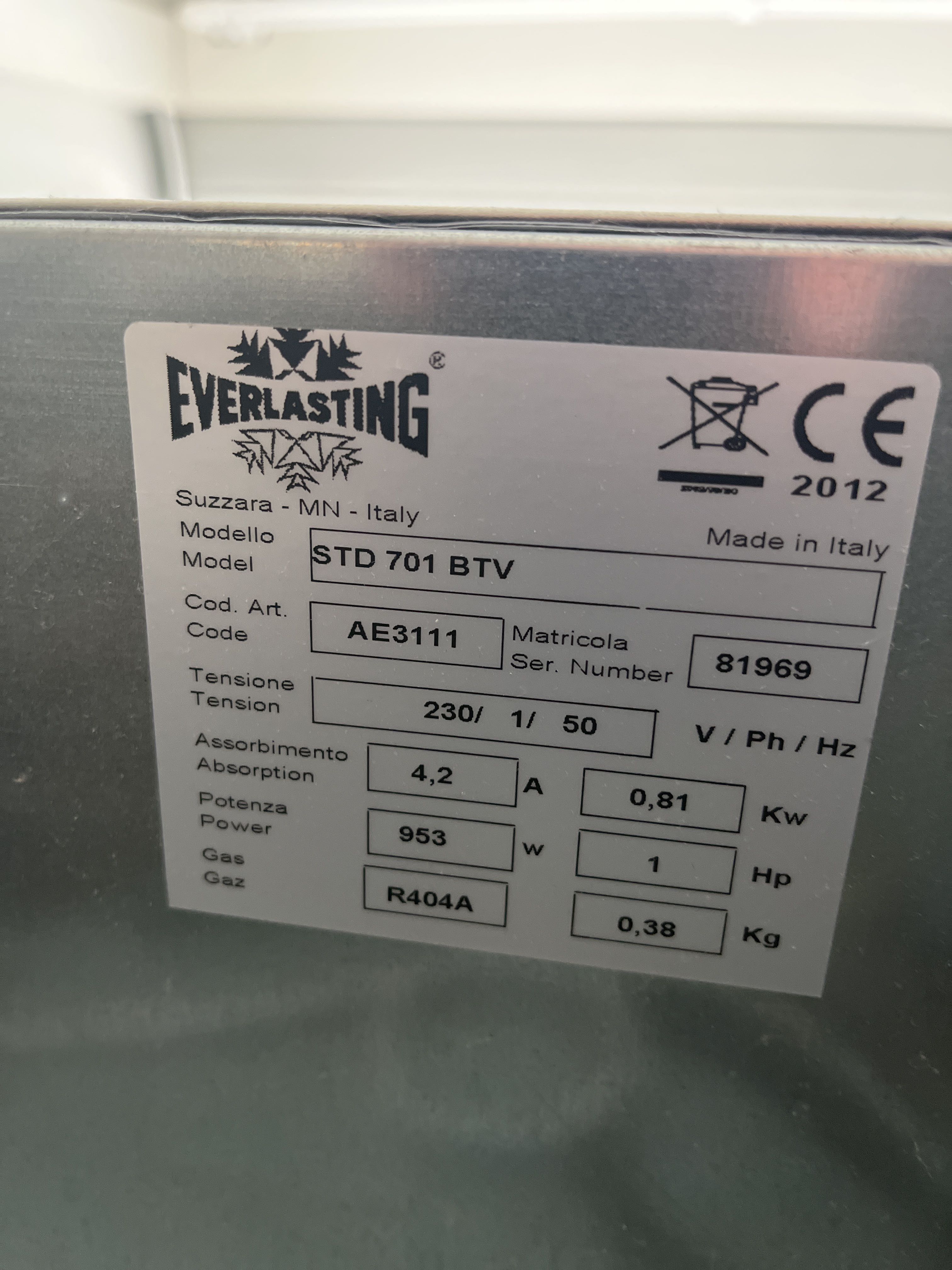 Refrigerator Everlasting STD 701 BTVA - PS Auction - We value the ...