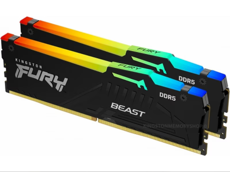 Ram memory Kingston FURY Beast RGB DDR5 5600MHz 32GB - PS Auction - We ...