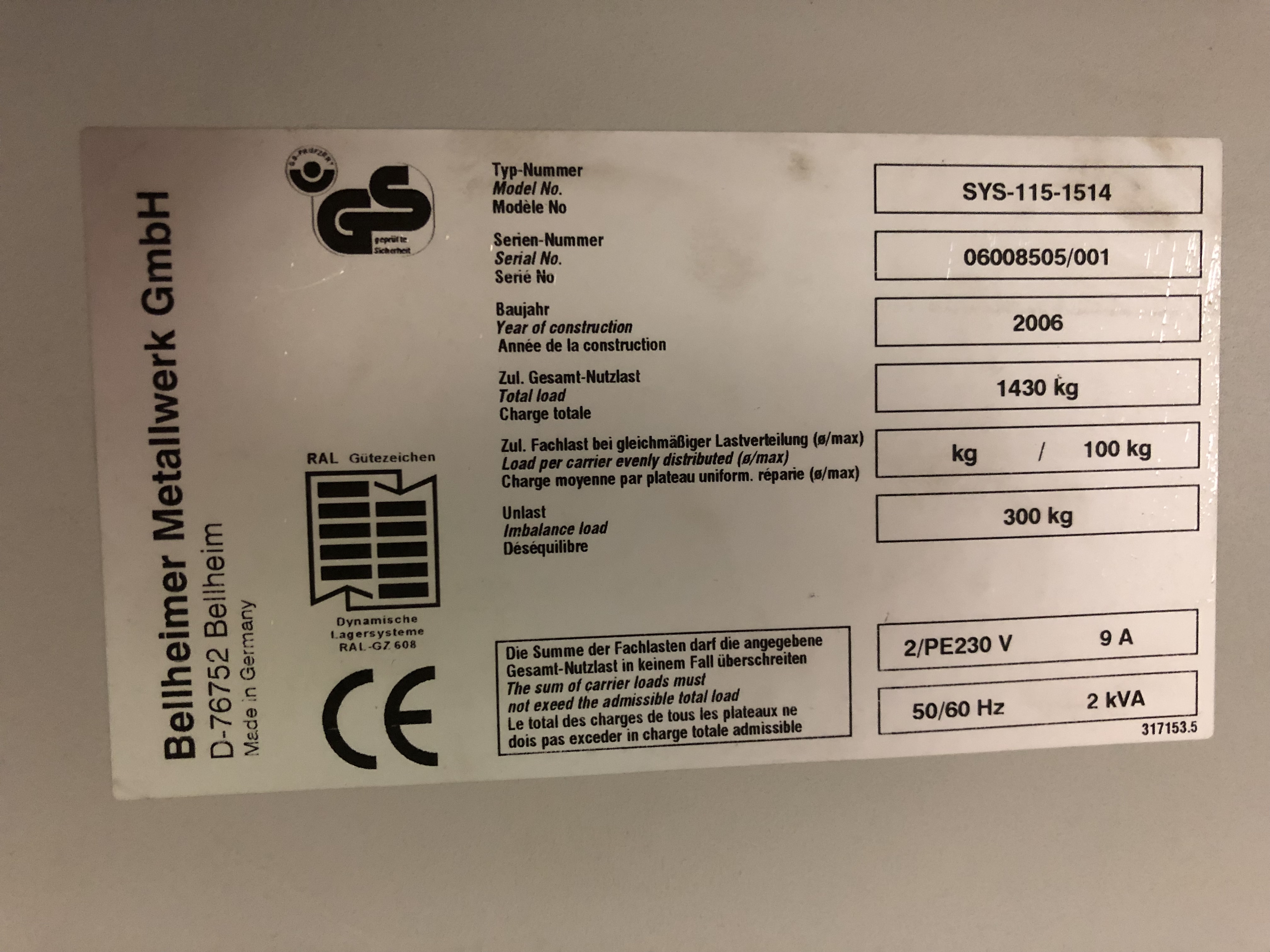 Kardex Lektriever SYS-1151541 karusellihylly (purettu myyntiä varten ...