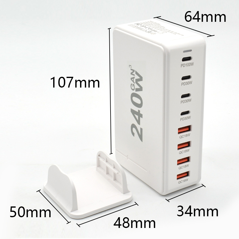 Charging station GaN 240W – 8 ports (USB-C & USB-A) – Fast charging - Free shipping - PS Auction ...