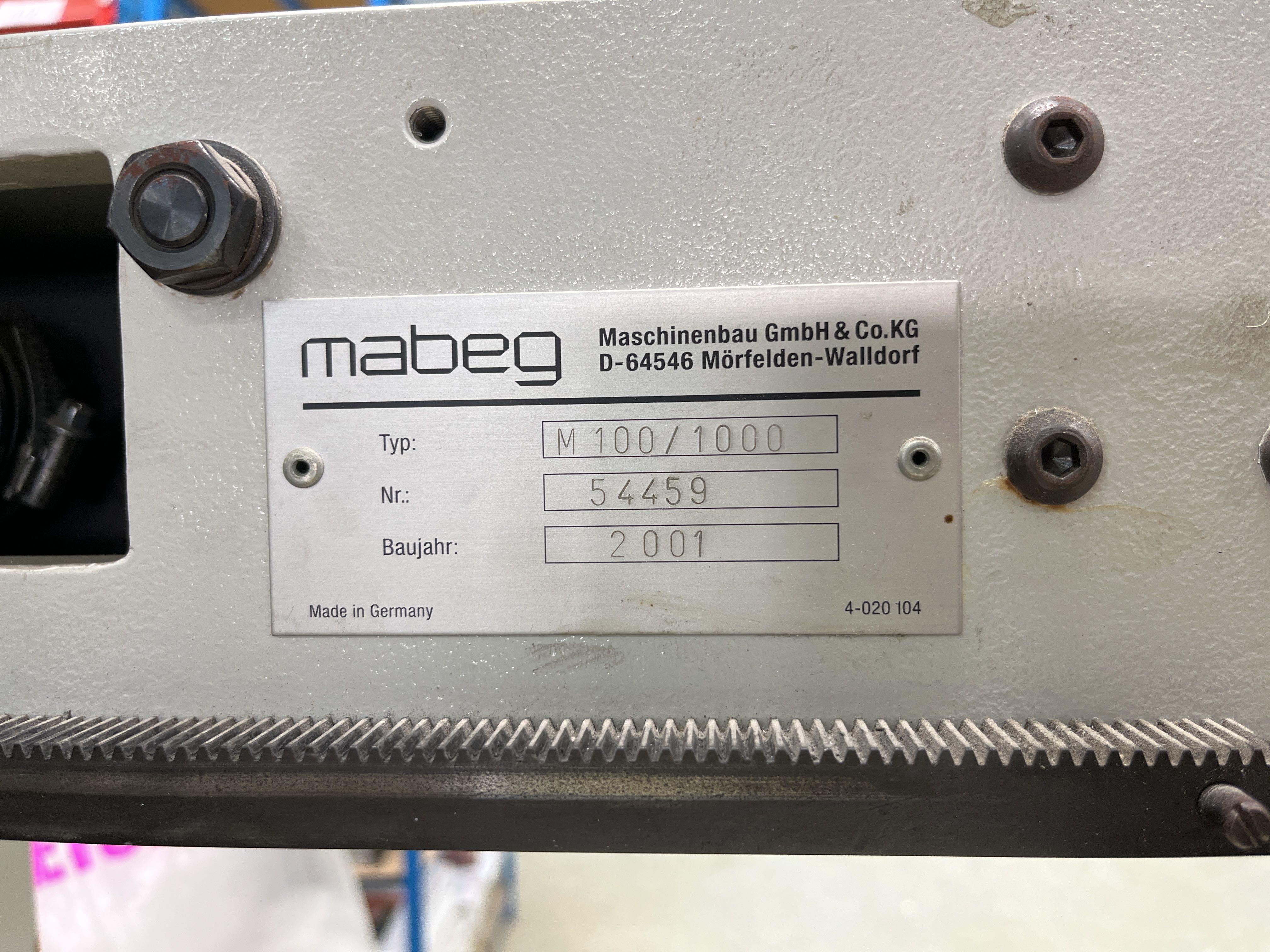 Reel Sheeter Mabeg M 100 / 1000 - Auktioner online - Nätauktioner ...