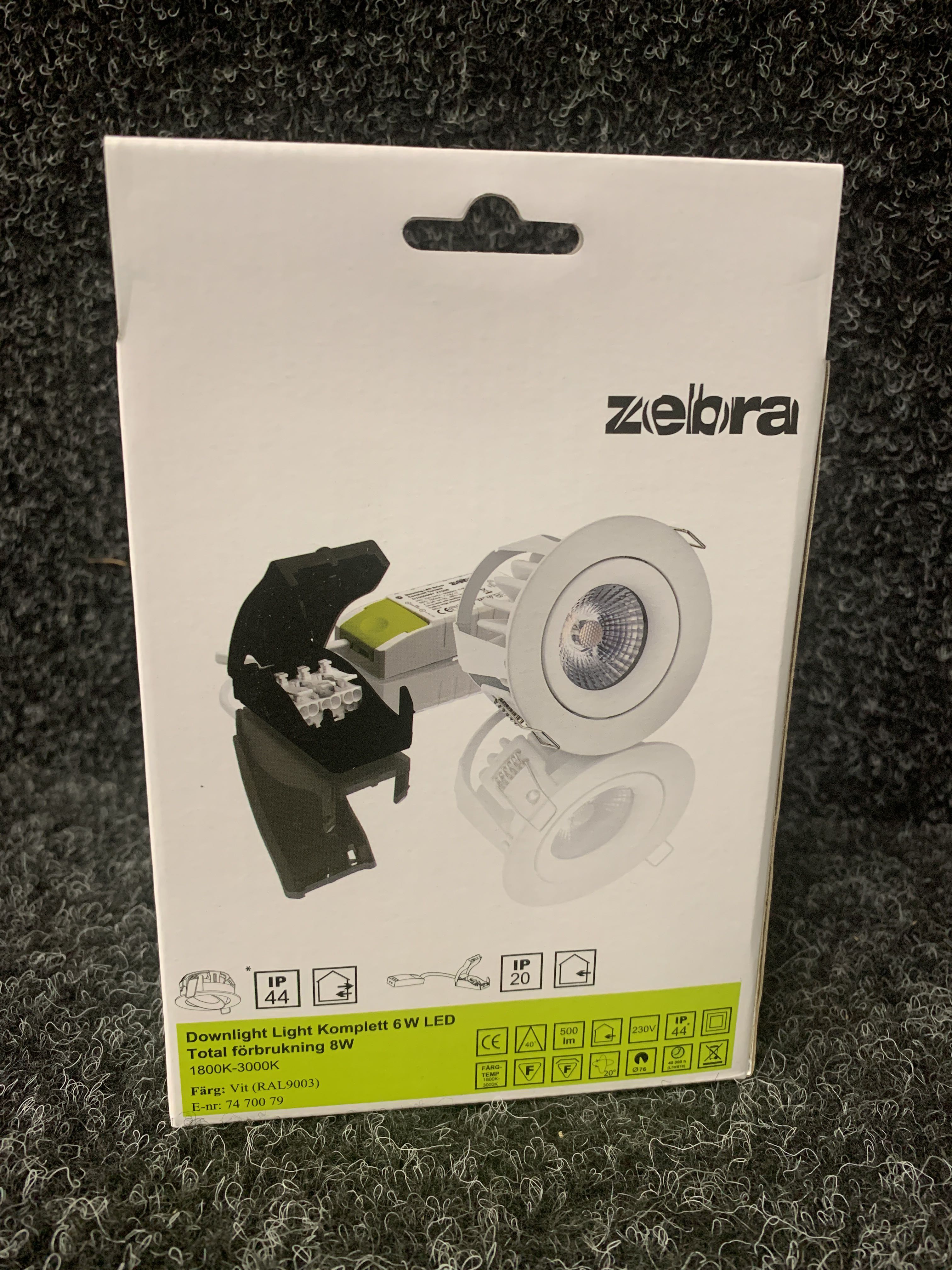 6 Downlight Light 6W complete LED, Zebra - PS Auction - We value the ...