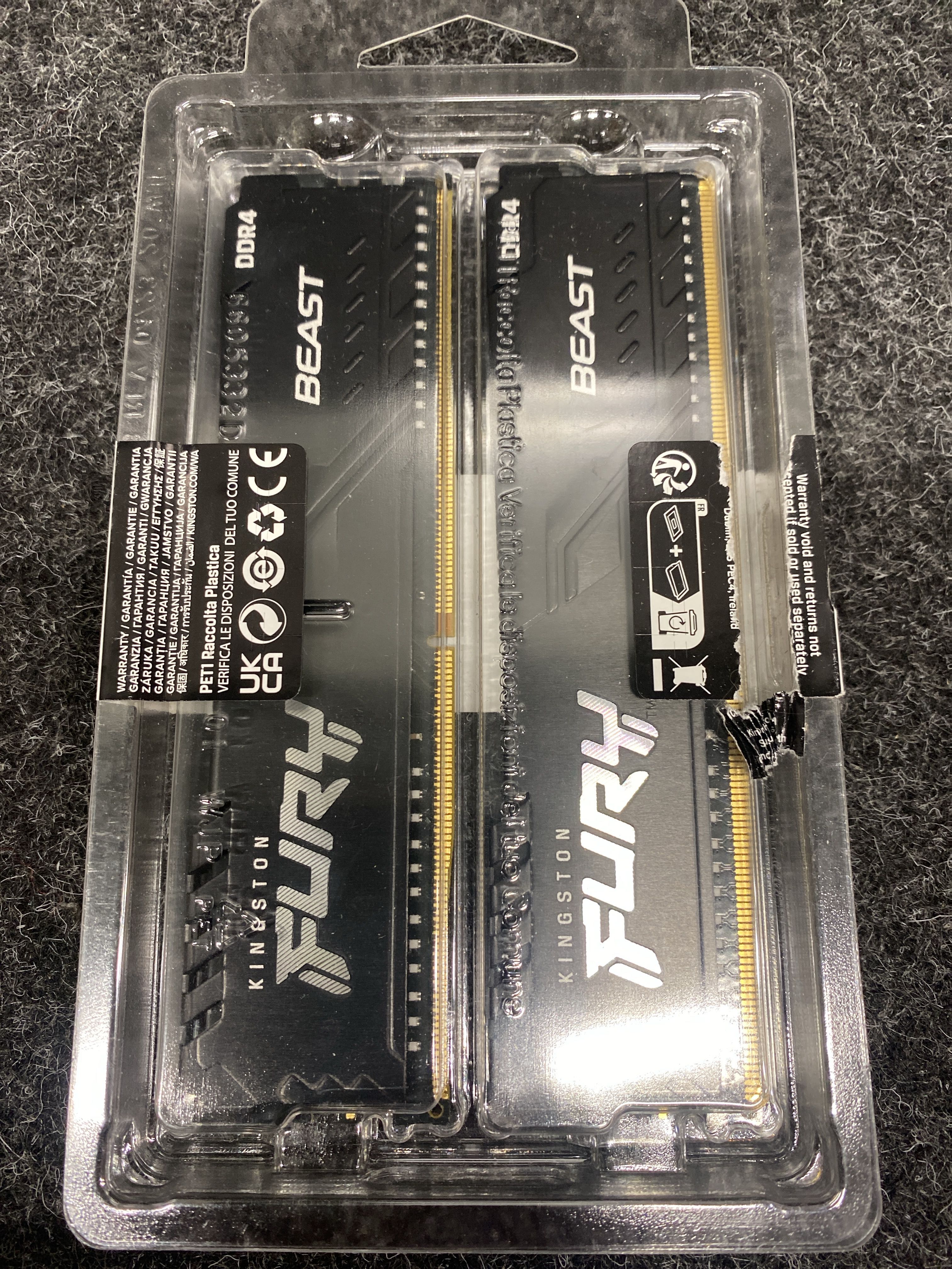 Ram memory Kingston FURY Beast DDR4 3600MHz 16GB - PS Auction - We ...