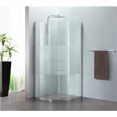 Shower corner Alterna Lusso, curved 80x80 semi-frosted glass - PS ...