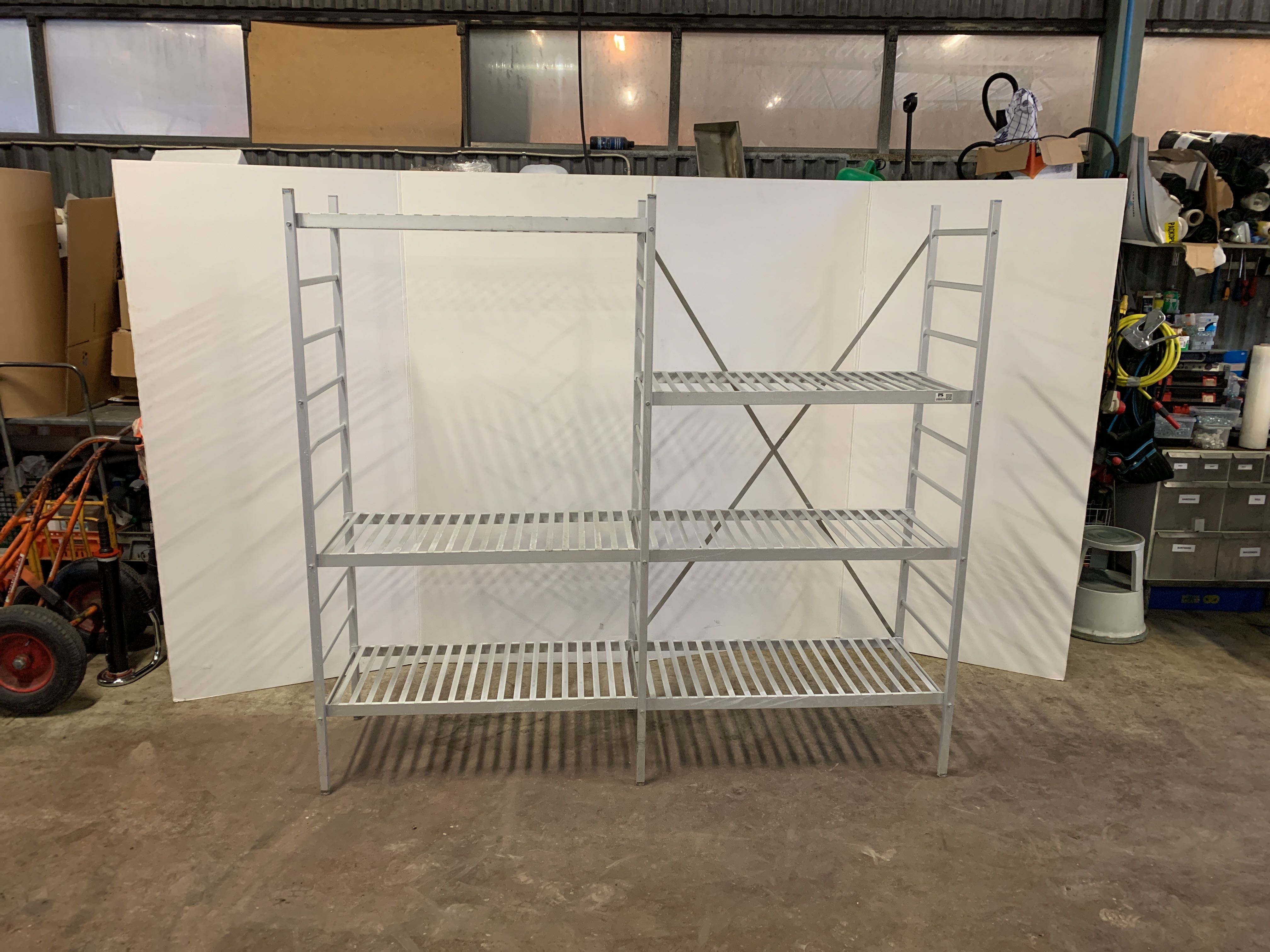 Double food shelf with aluminum grid shelves approx. 170x200x50 - PS ...
