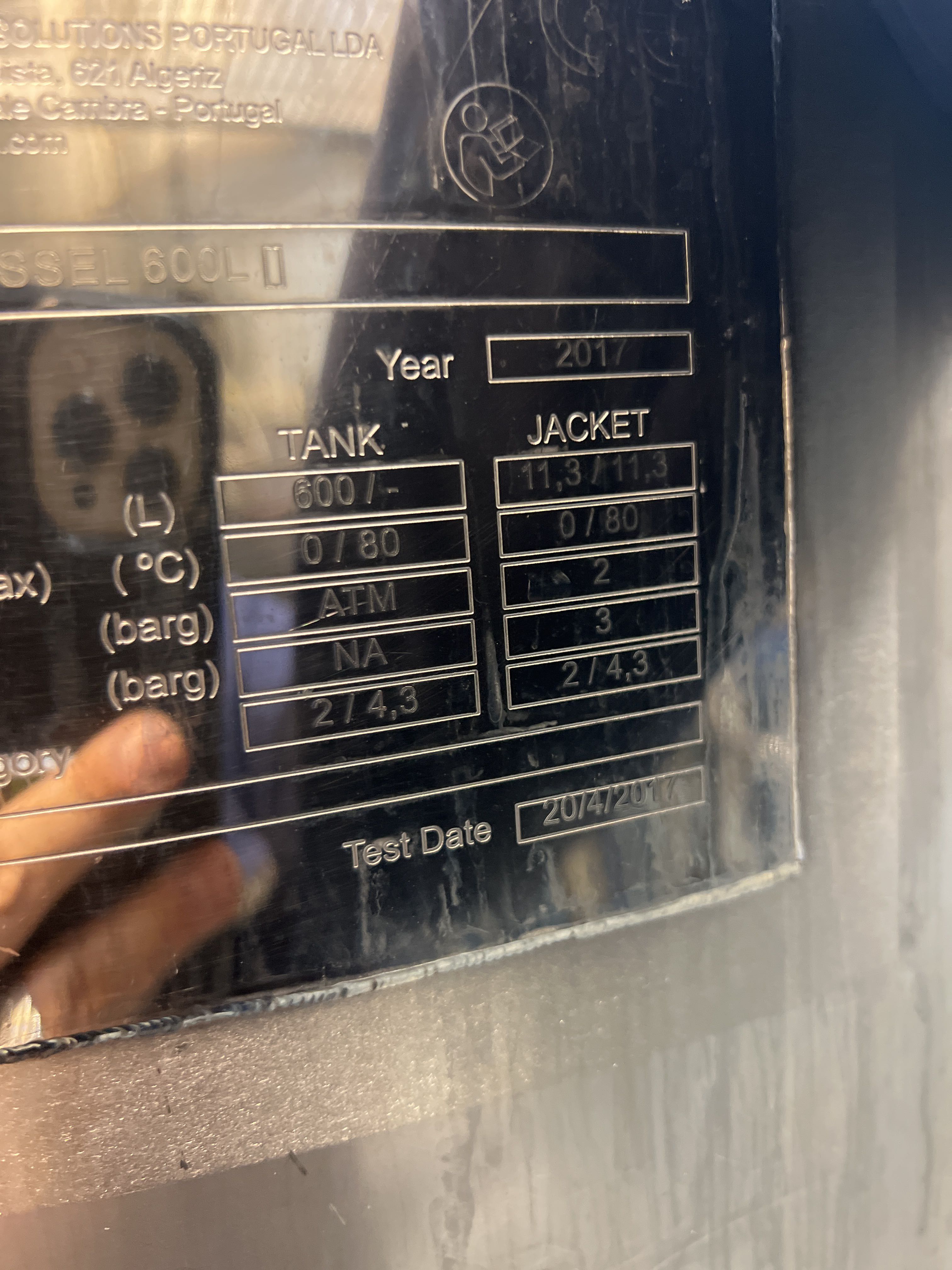 Tank Inoxpa Vessel 600l -2017 - PS Auction - We value the future ...