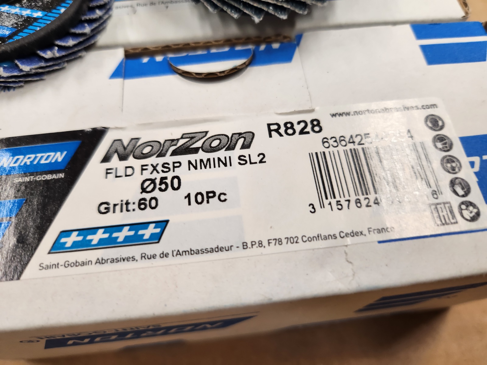 30 pcs Norzon mini lamella Ø50 mm, grit 60 - Shipping included (L8 ...