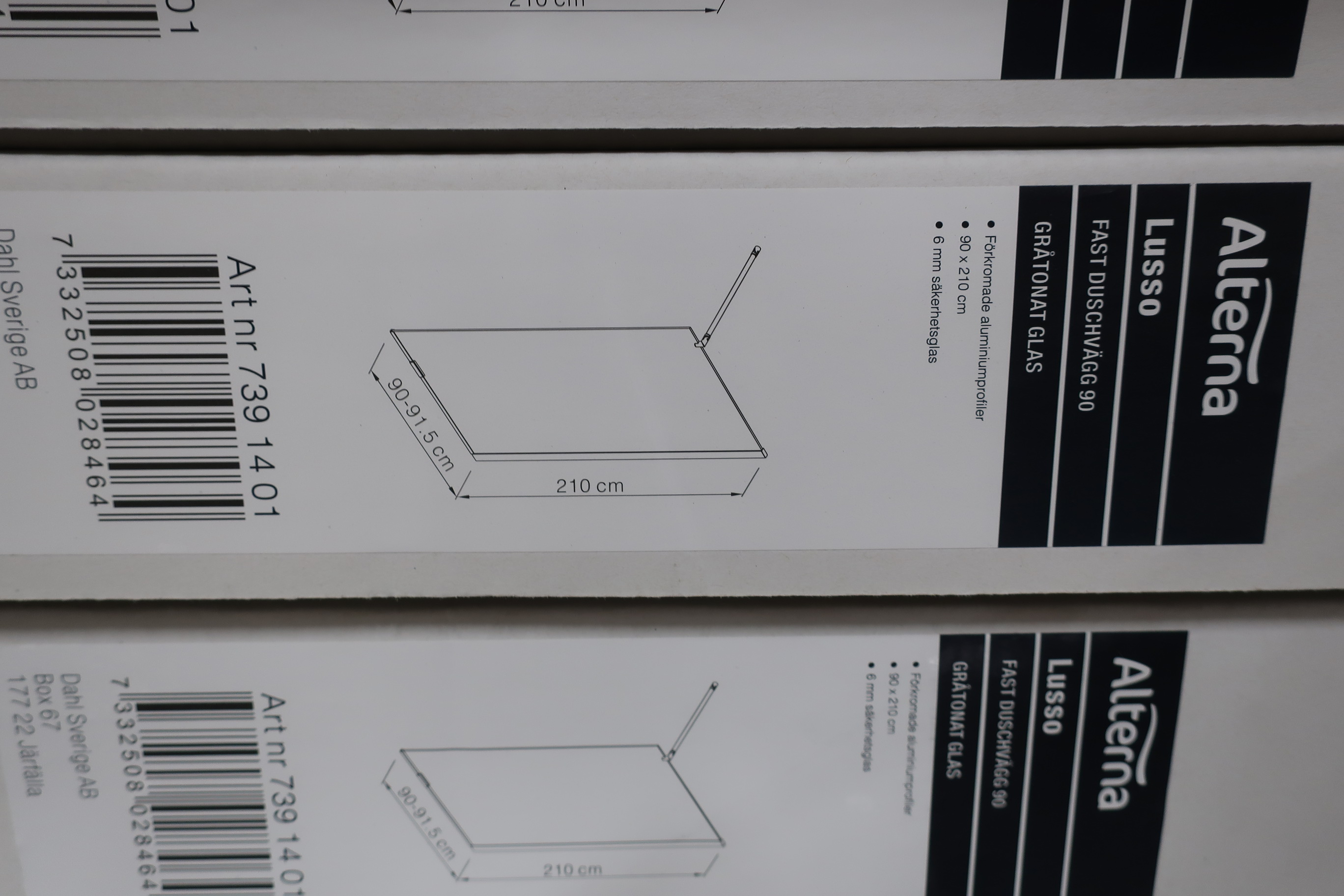 Shower wall Alterna Lusso 90 gray - PS Auction - We value the future ...