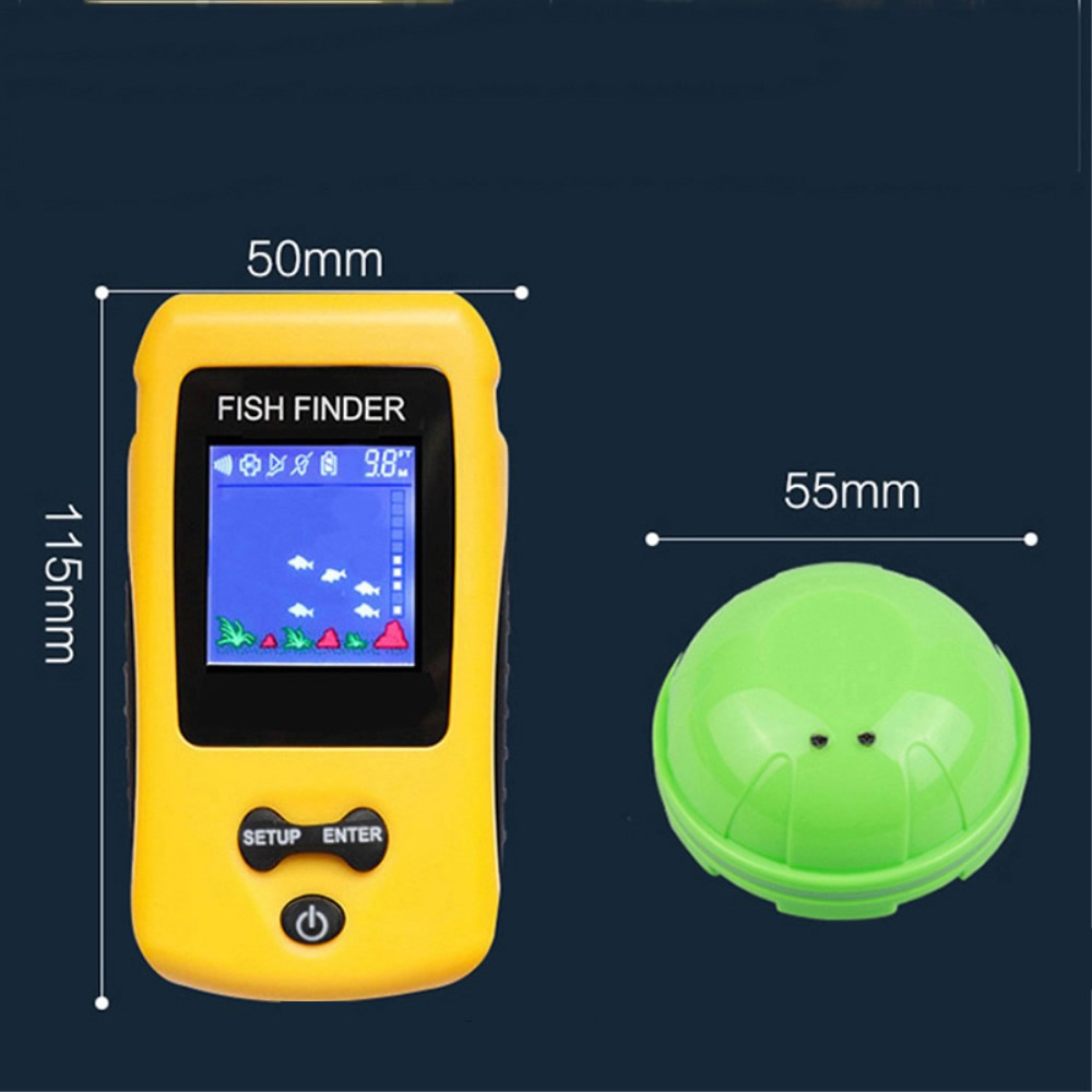 Fish sensor - Fish Finder, Rechargeable wireless, color screen - Free ...