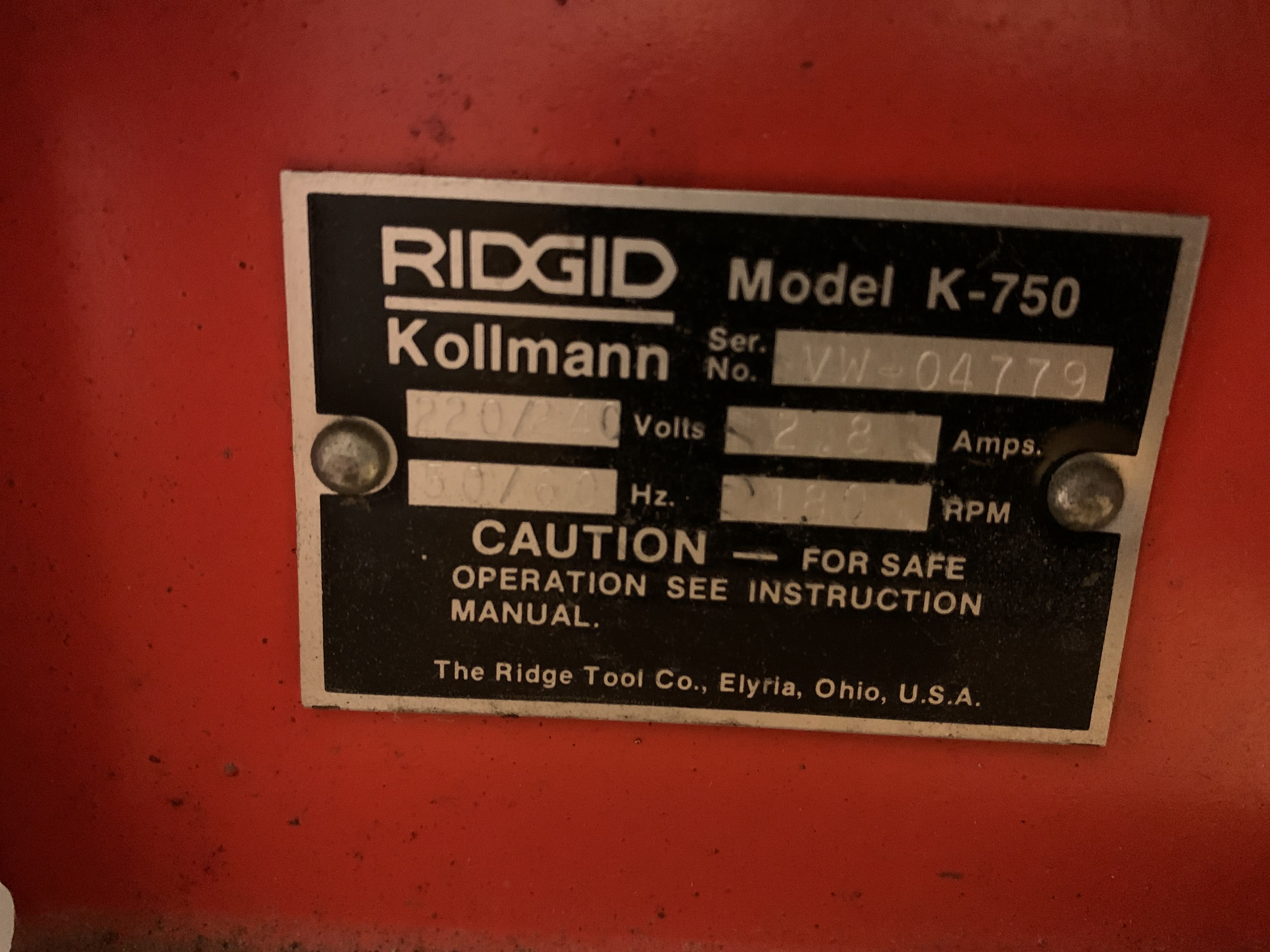 Motordriven avloppsrensare Rigid K-750 - Auktioner online ...