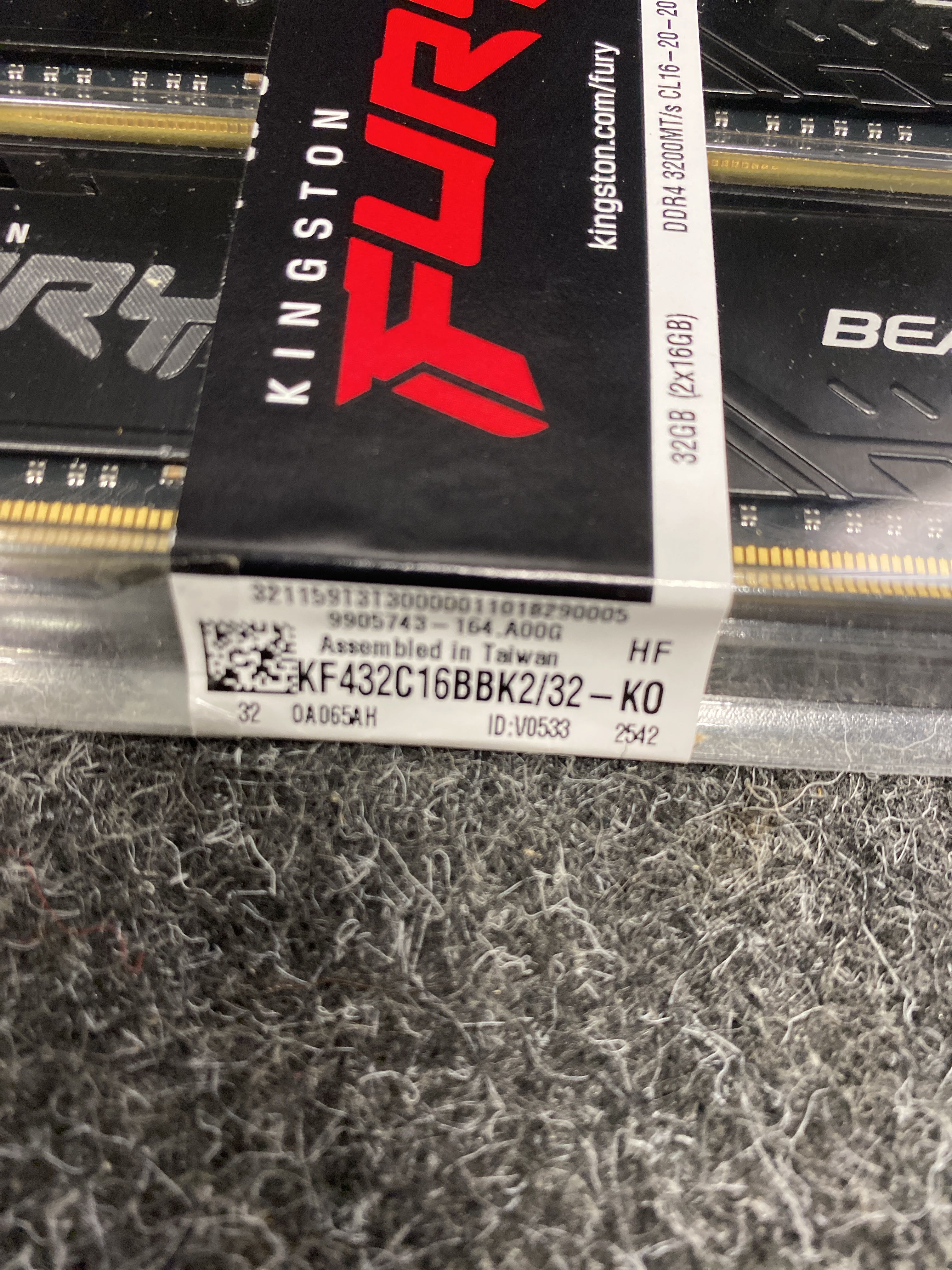 Ram memory Kingston FURY Beast DDR4 3200MHz 32 GB - PS Auction - We ...