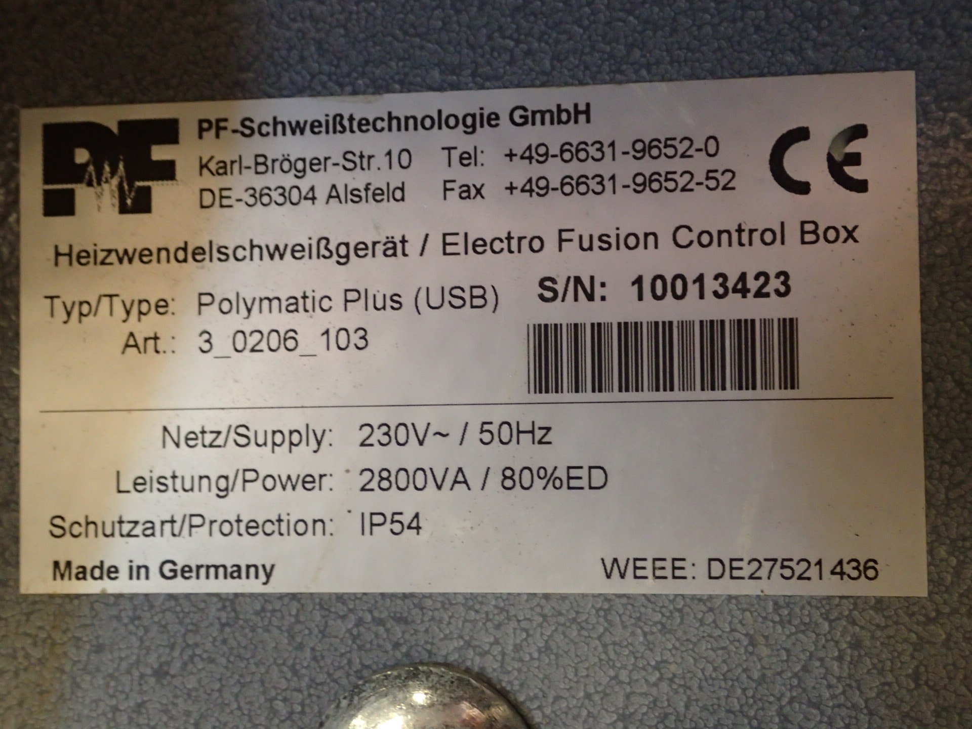 Electro welding machine Polymatic Plus - PS Auction - We value the ...