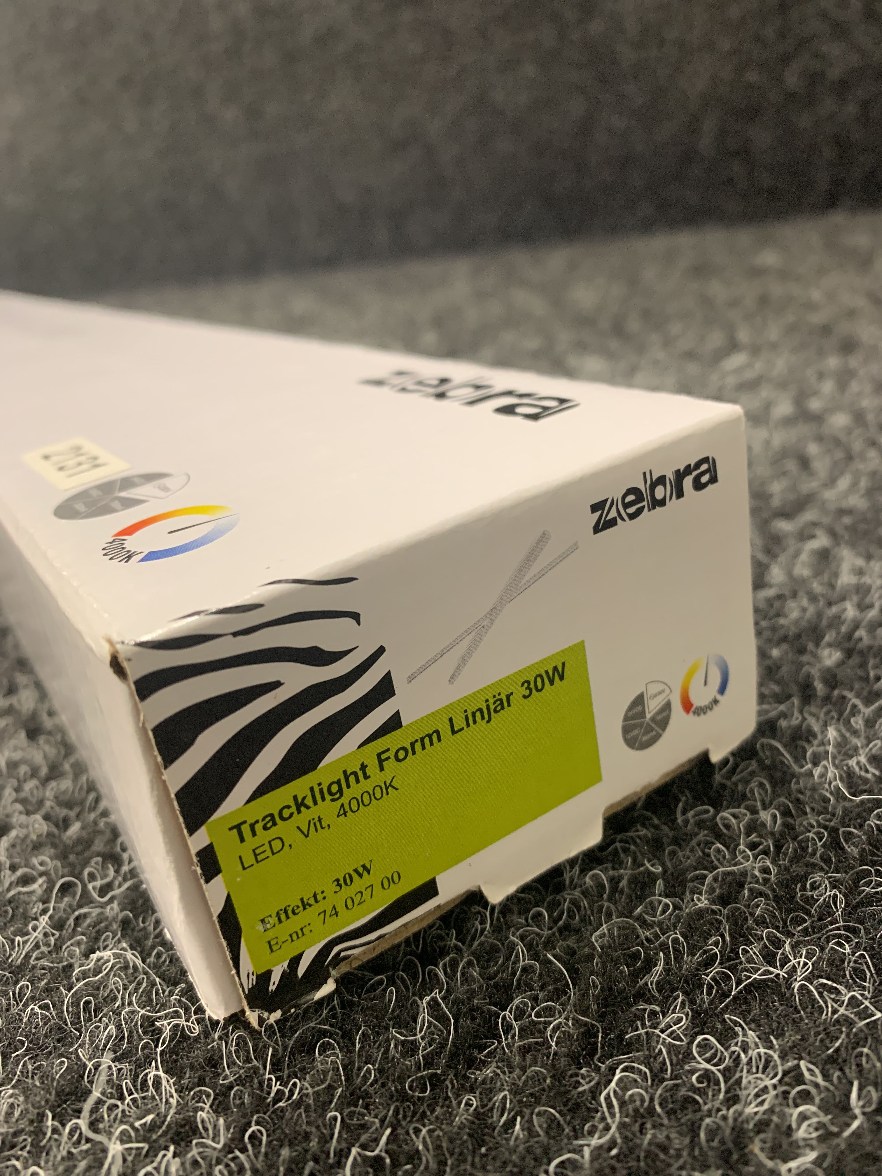 10 light fittings for 3-phase rail linear 4000K white, Zebra - PS ...