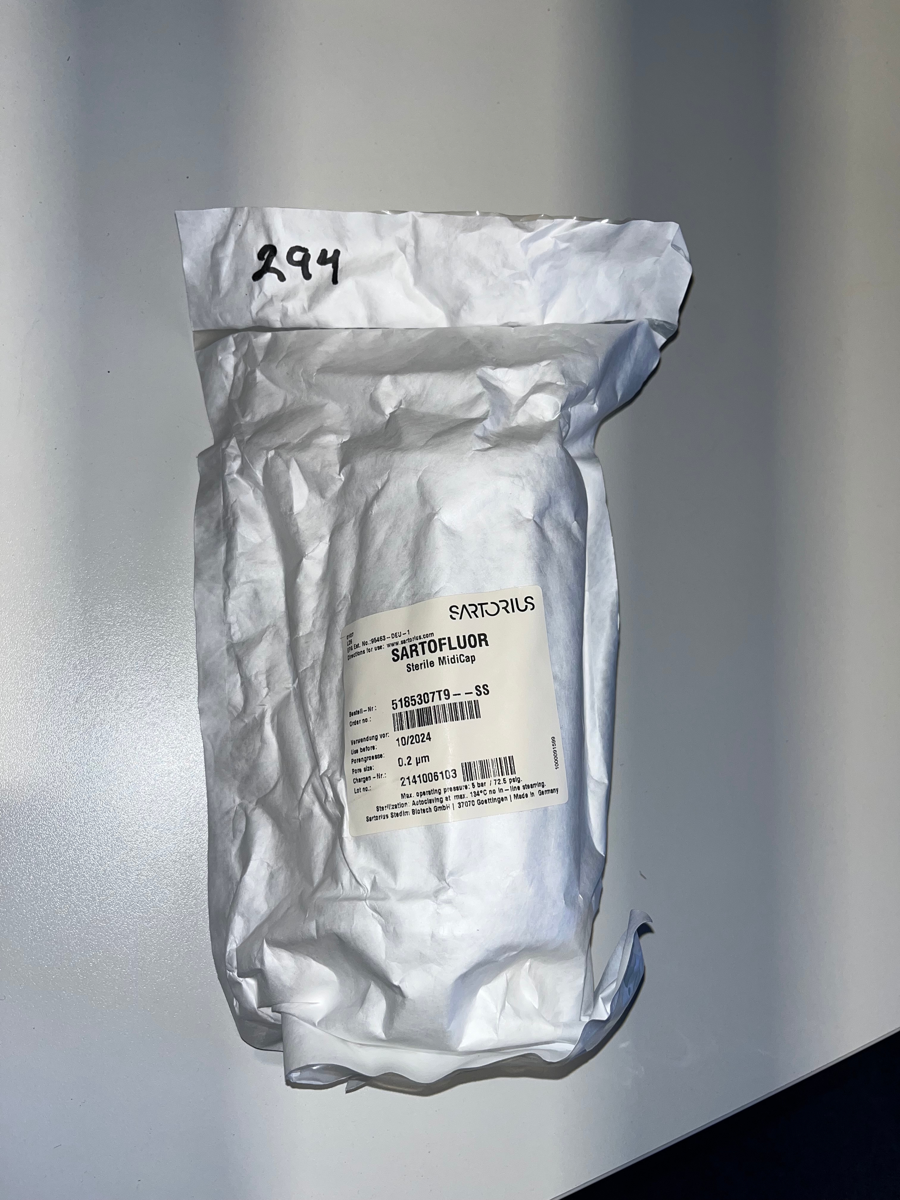 Membranfilterkapsel Sartofluor Membrane Filter Capsule - Auktioner ...