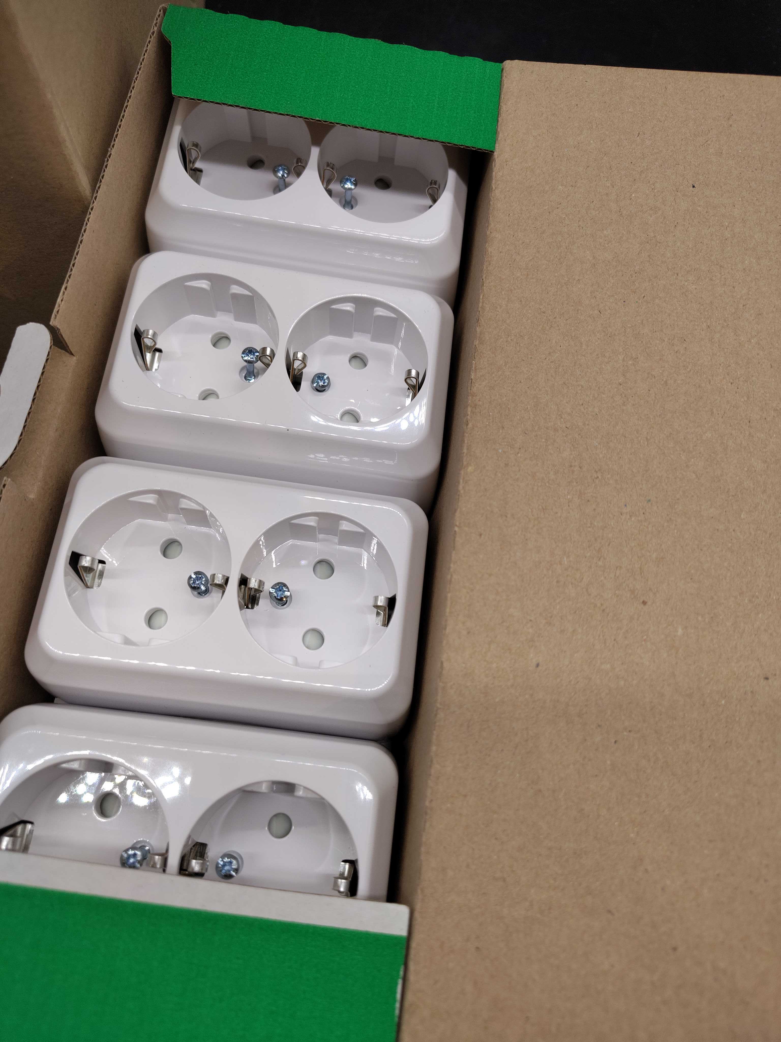 Wall sockets 60 pcs - Schneider Electric, Exxact series, surface ...