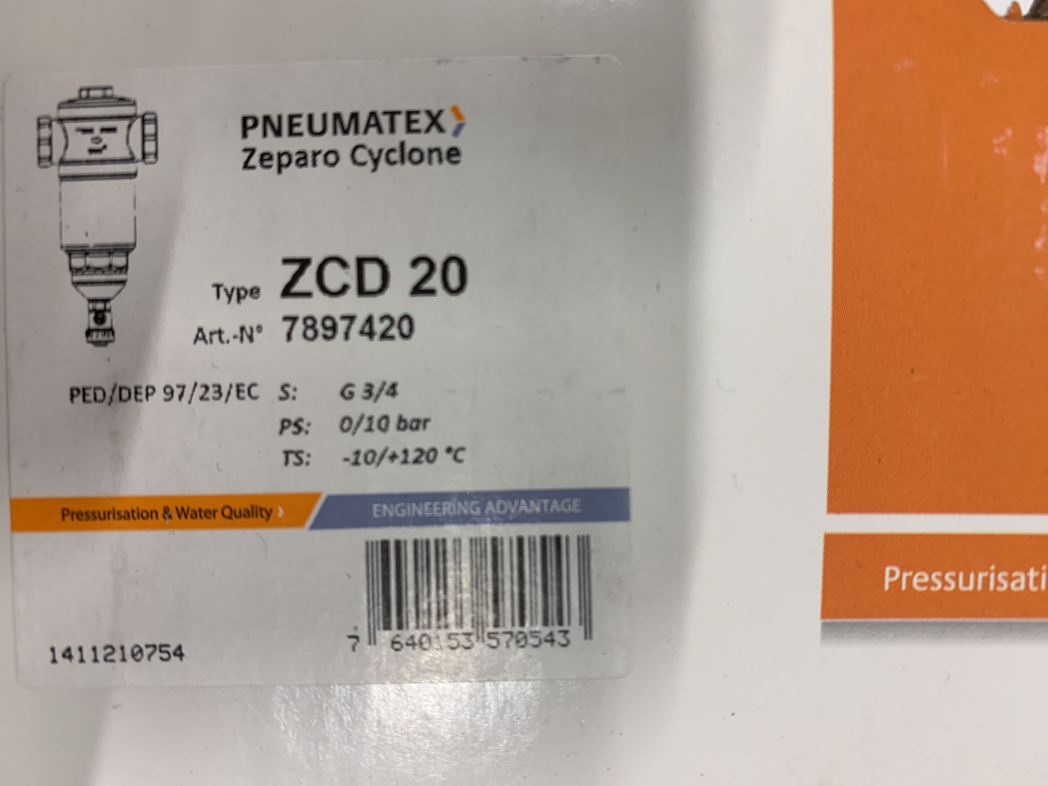 Dirt trap Zeparo Cyclone Dirt ZCD 20 - PS Auction - We value the future - Largest in net auctions