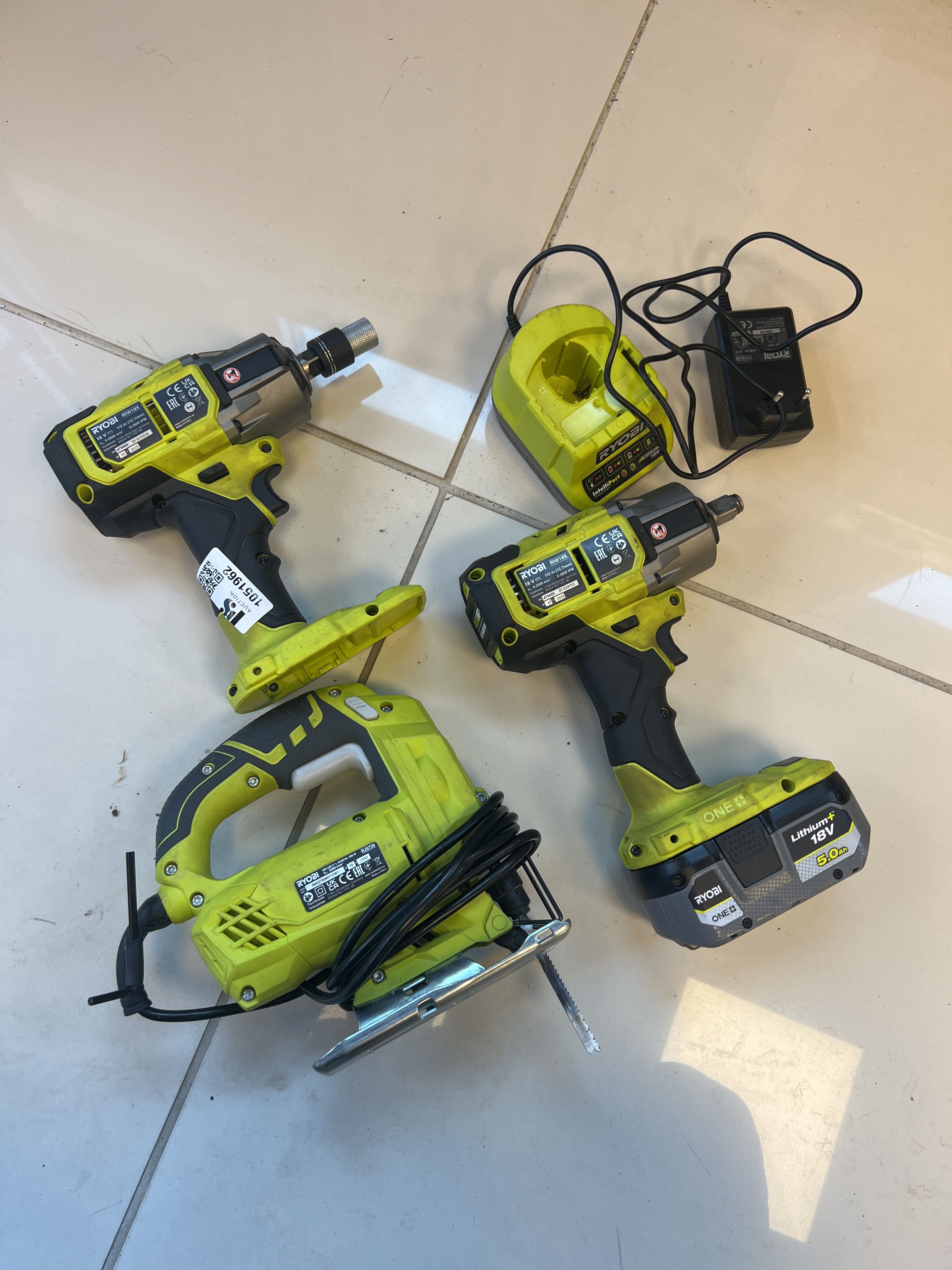 Elhandverktyg 3st med batteri & laddare - Ryobi - Auktioner online ...