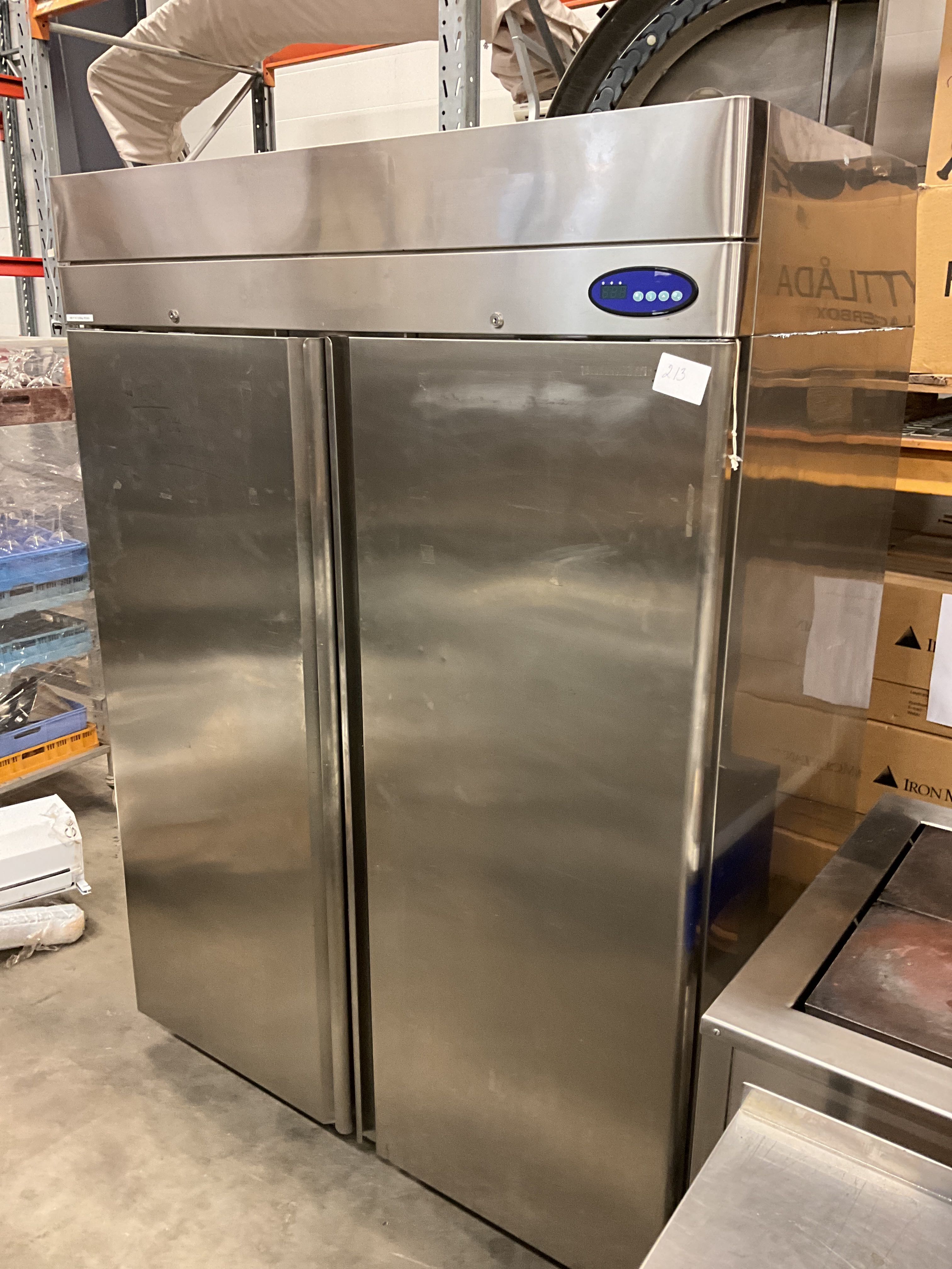 Stainless steel double refrigerator on wheels - PS Auction - We value ...