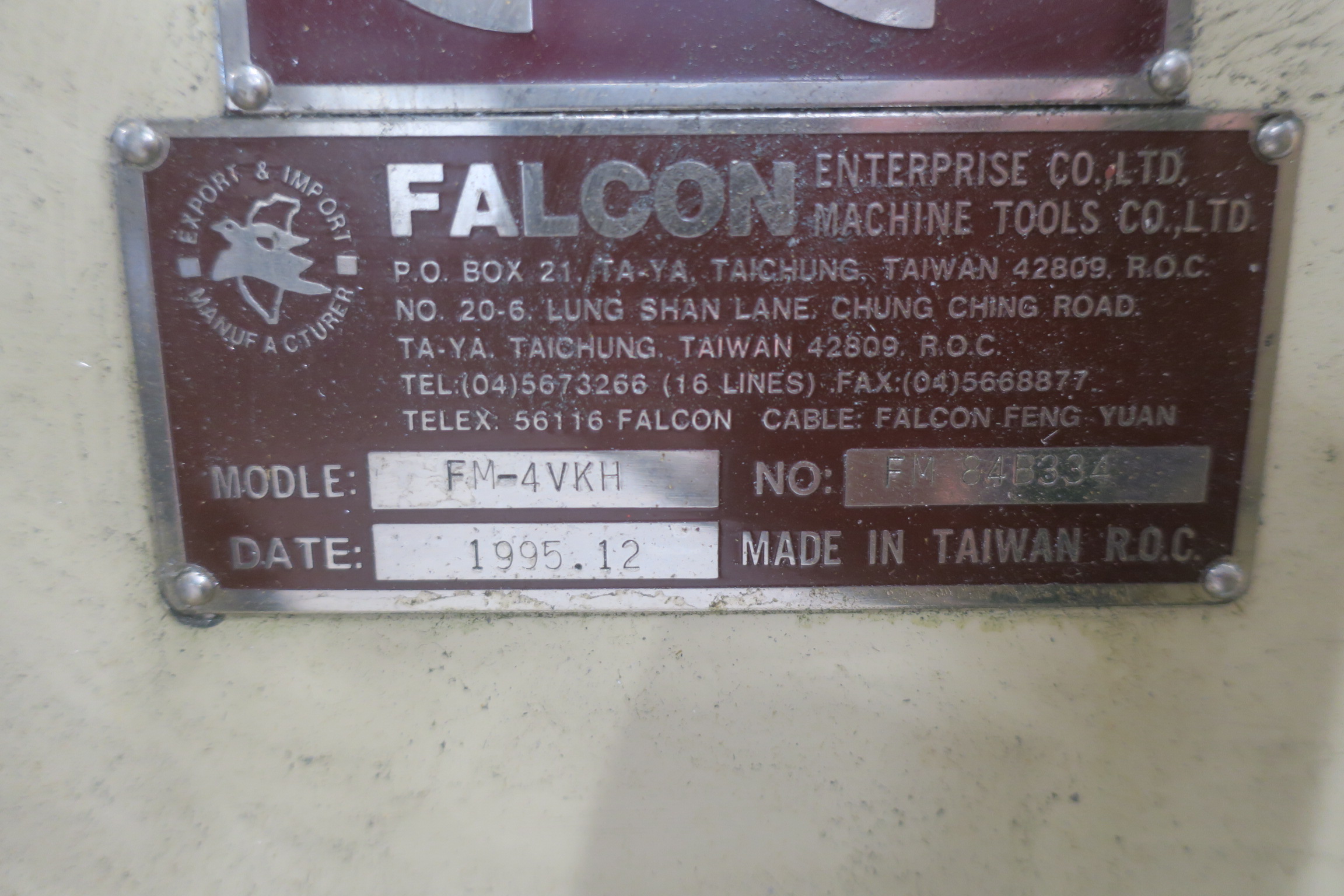 Milling machine Falcon FM-4VKH - PS Auction - We value the future ...
