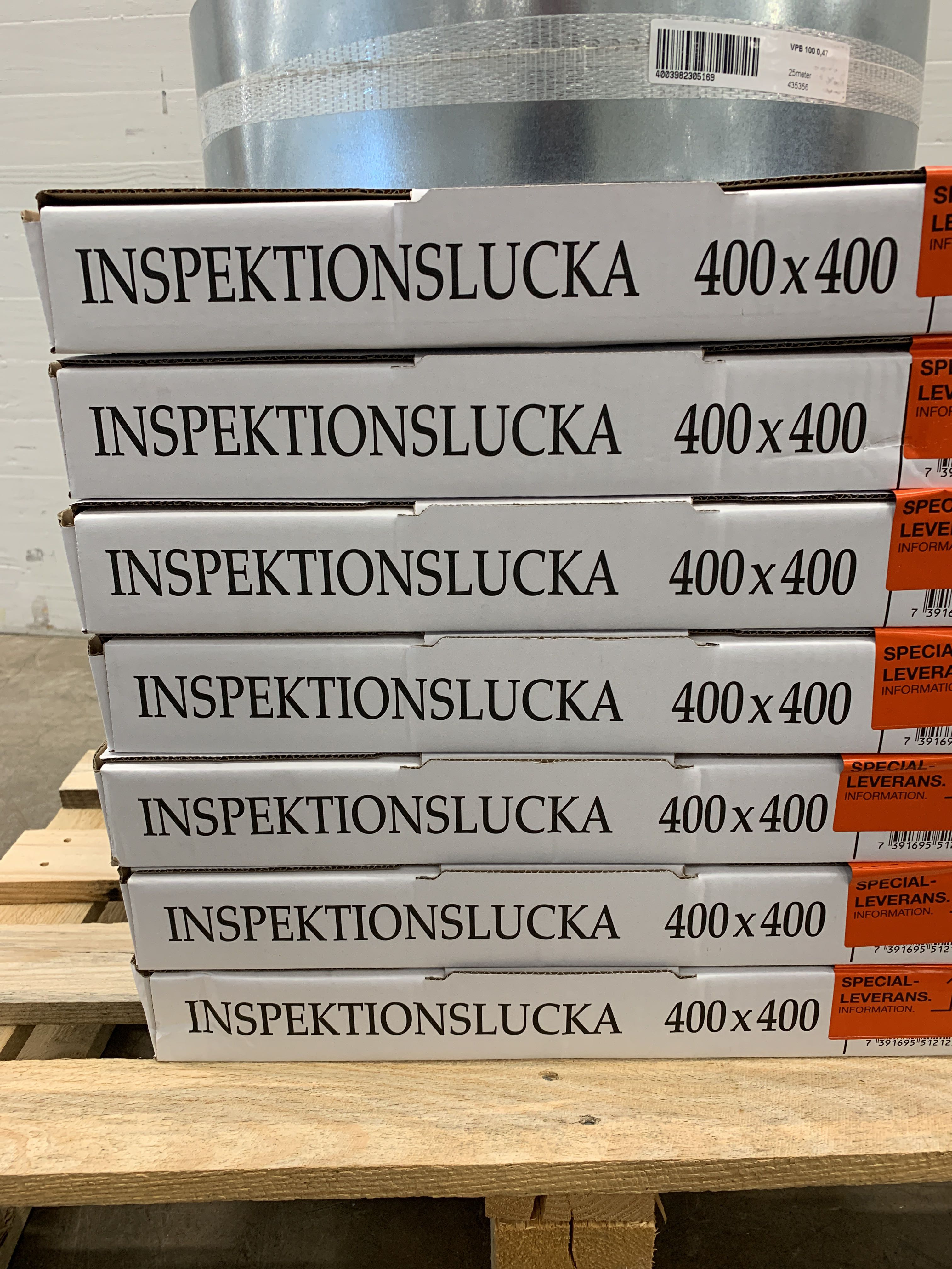 7 inspection hatches 400x400mm & Sheet band VPB 100 0.47 25M - PS ...