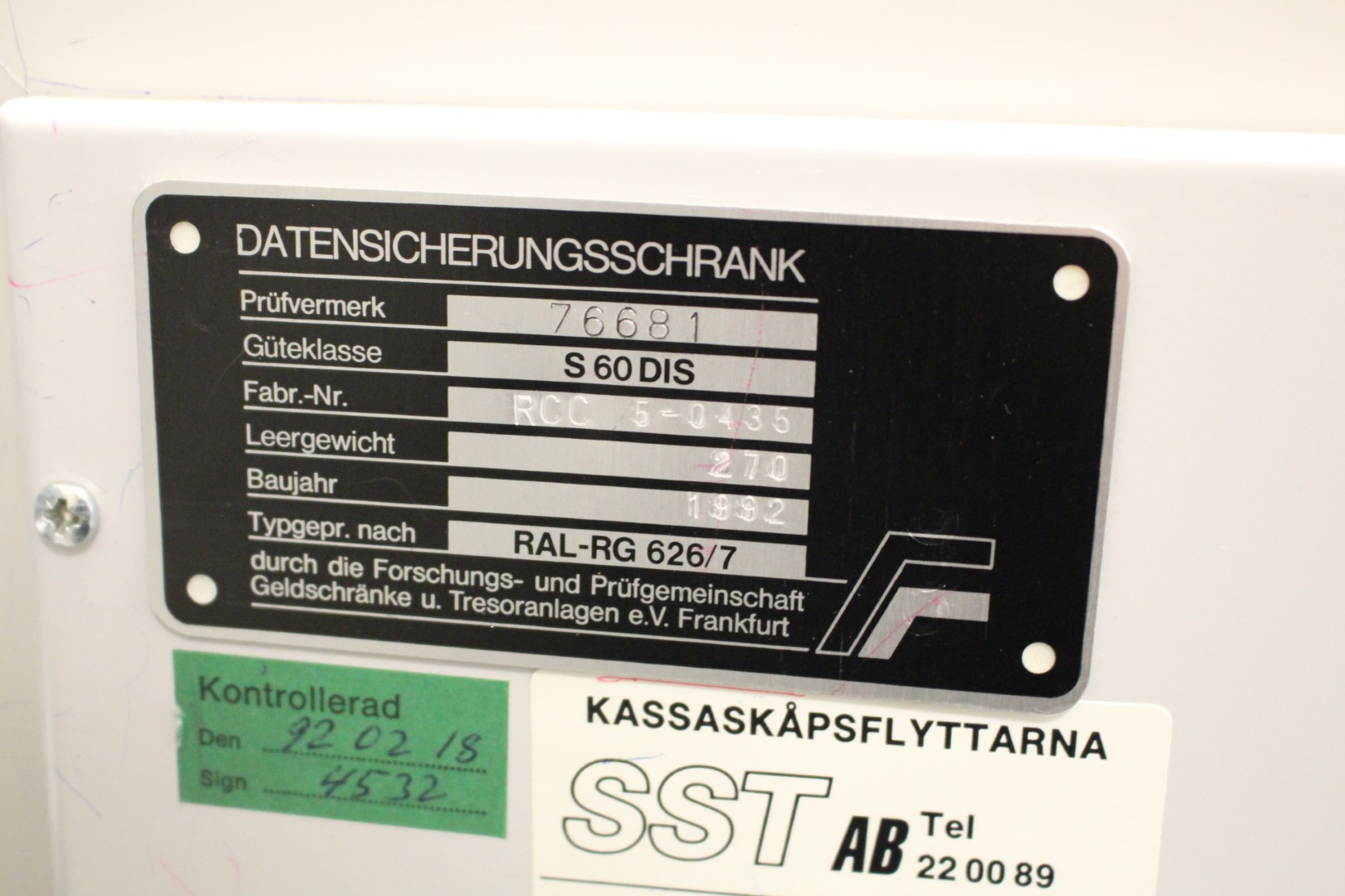 Safes Rosengrens -1992 - PS Auction - We value the future - Largest in ...
