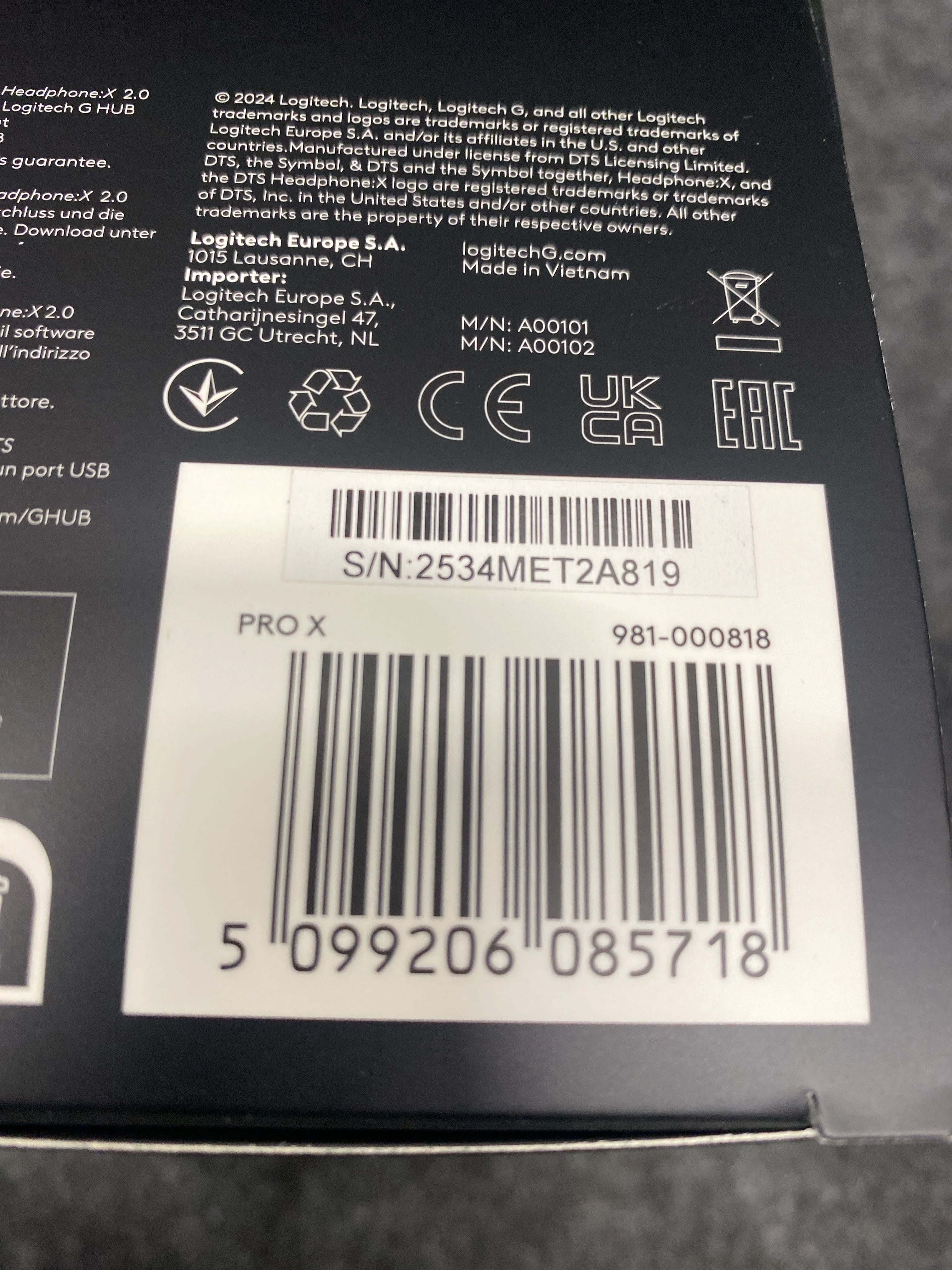 Gaming headset Logitech G Pro X (black) - PS Auction - We value the ...