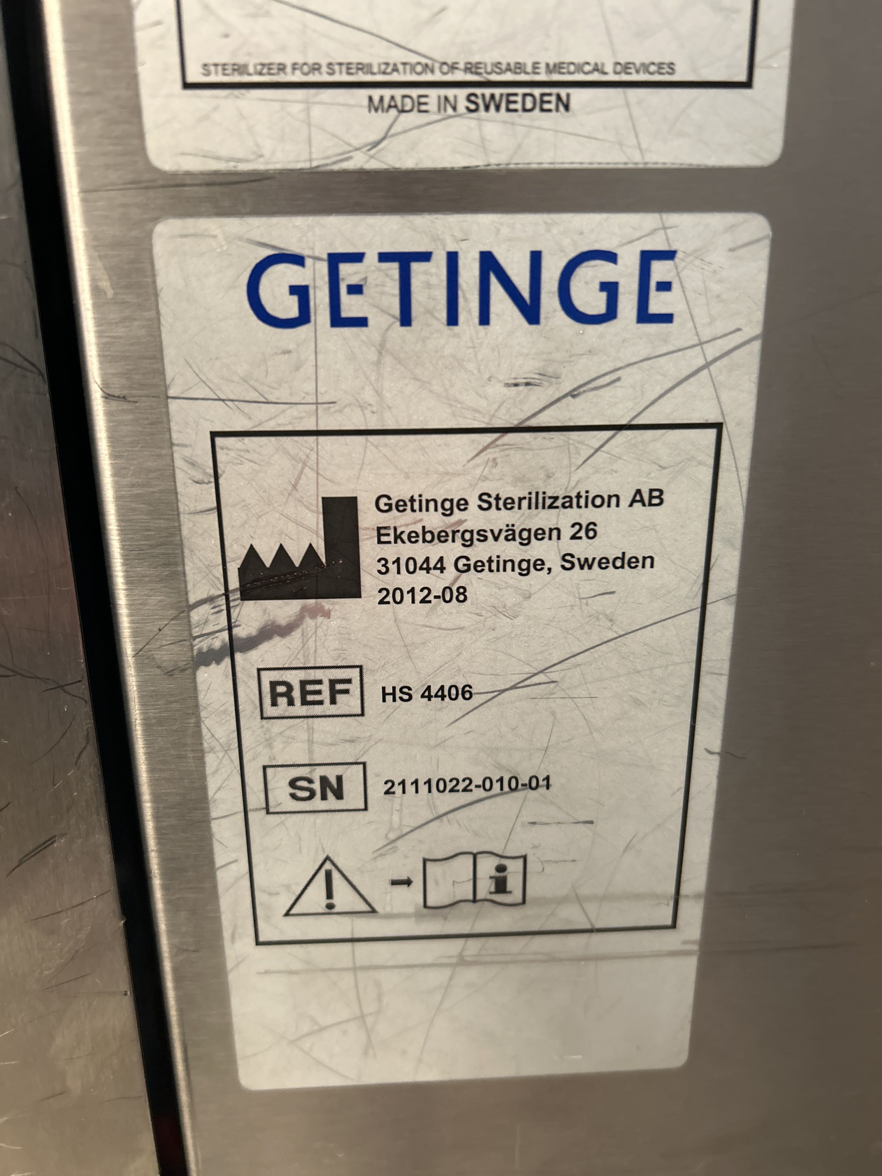 Autoklav - Getinge HS 4406 EC-1 -2012 - Auktioner online - Nätauktioner ...