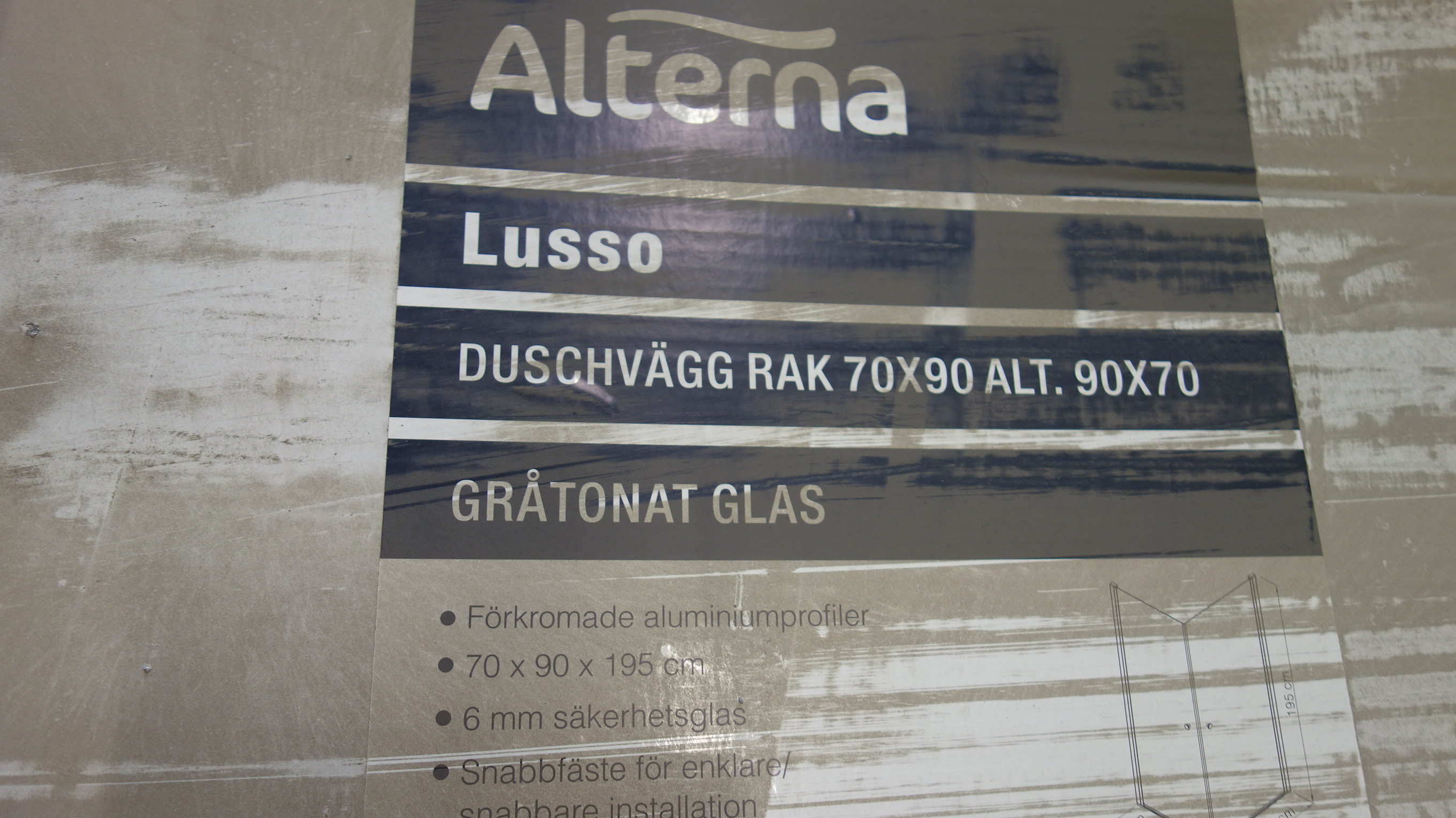 Shower corner Alterna Lusso, straight, 70x90 or 90x70 - PS Auction - We ...