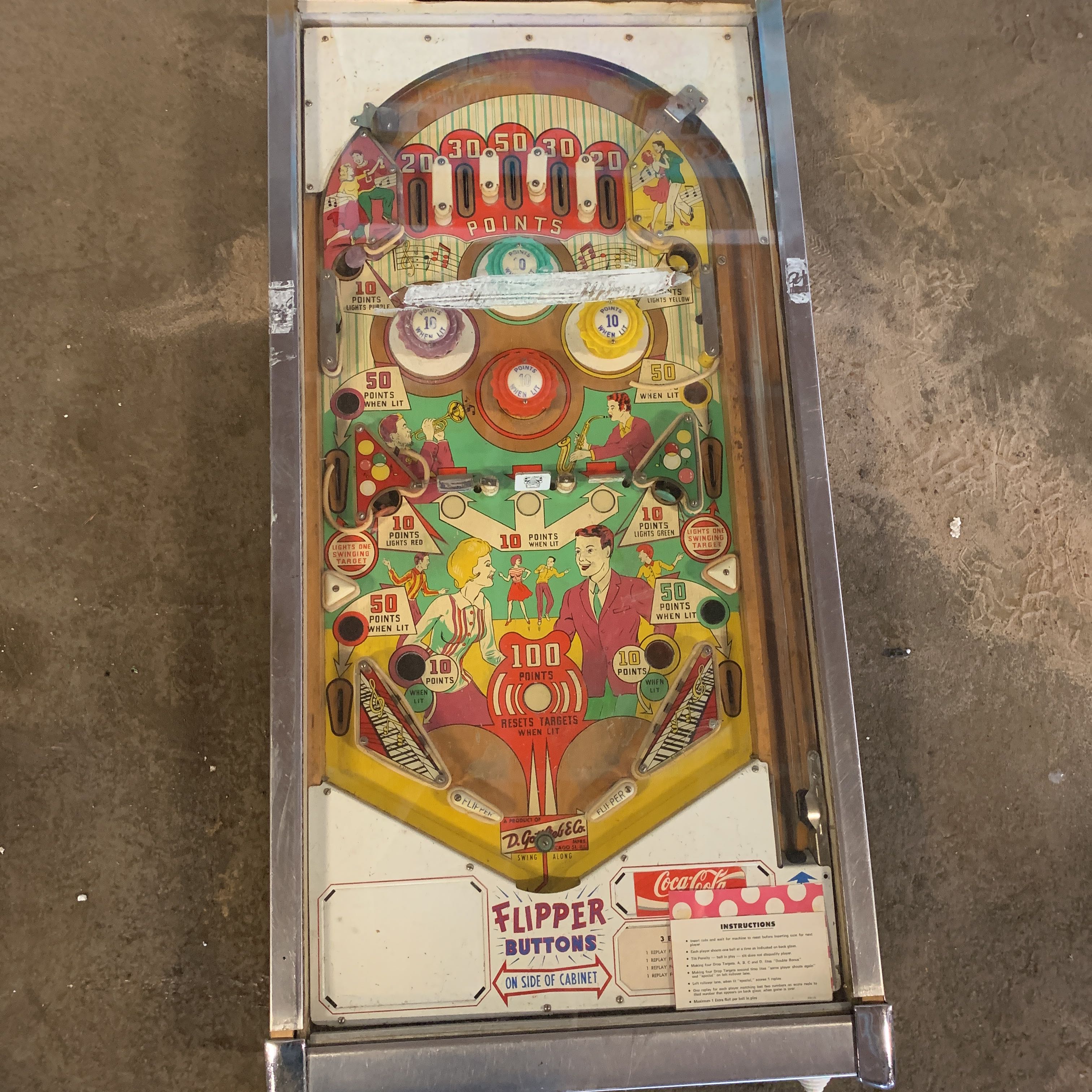 Pinball Swing-along Gottlieb -1963, repobj - PS Auction - We value the ...
