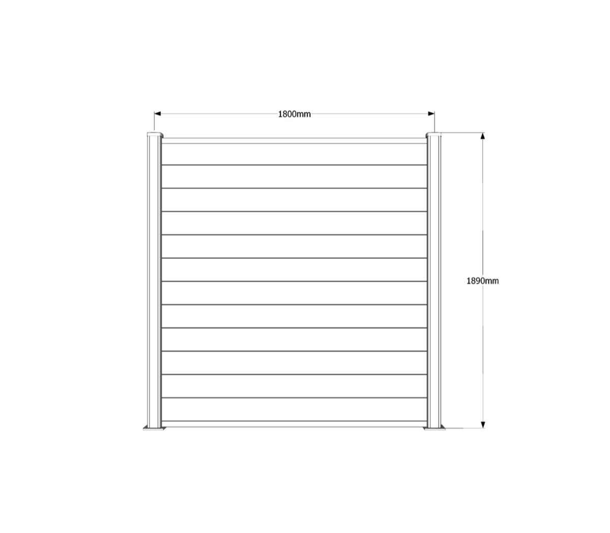 Plank/insynsskydd i träkomposit svart (1,8 m) - 1 sektion - Auktioner ...