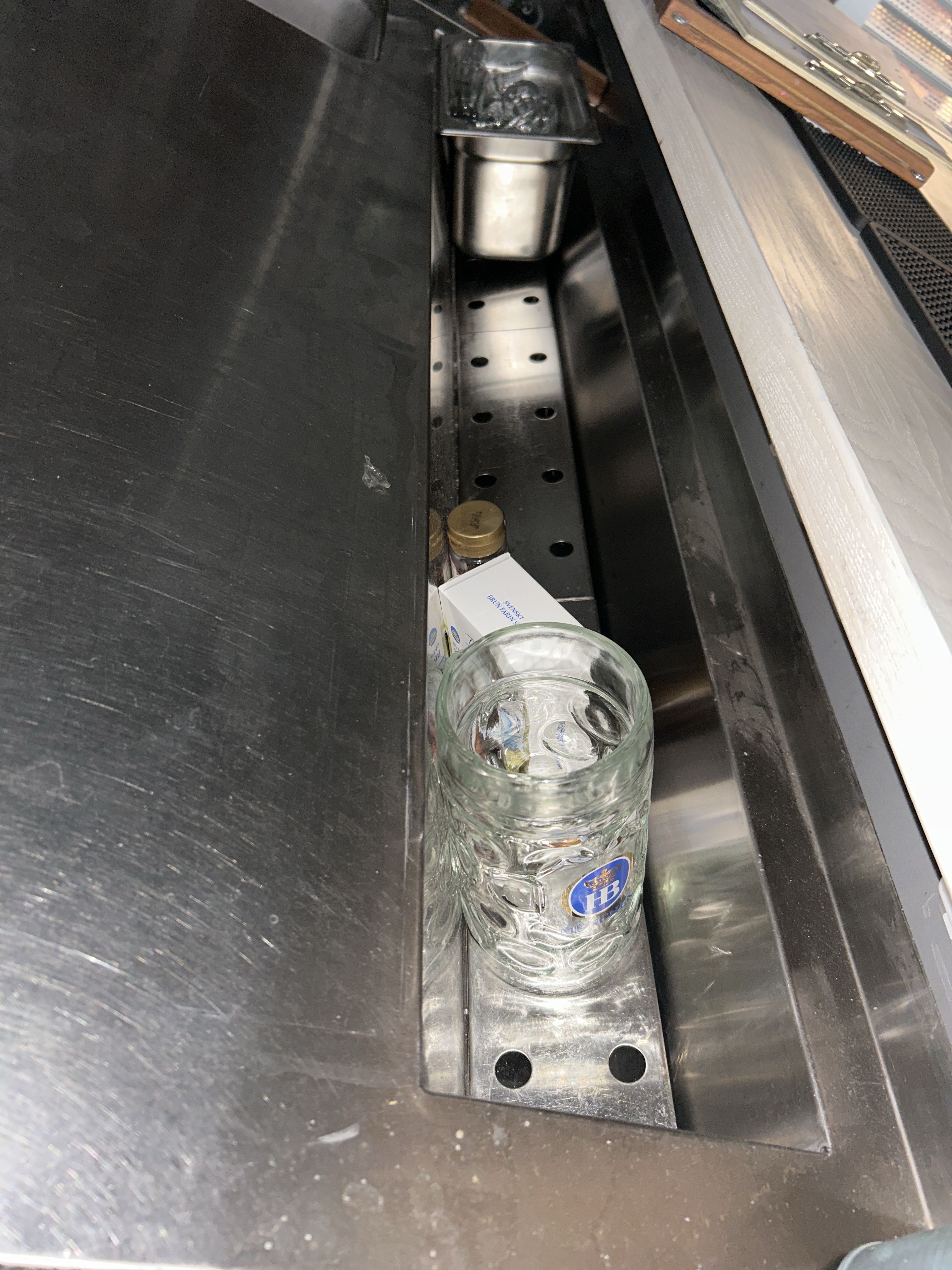 Bar counter with chute, sink and 4 drawers - Kema Blue Line - PS ...