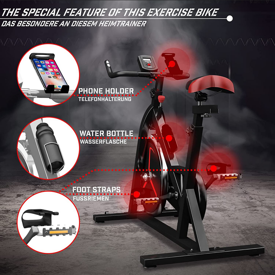 Exercise bike with computer screen, ergometer and many other functions ...