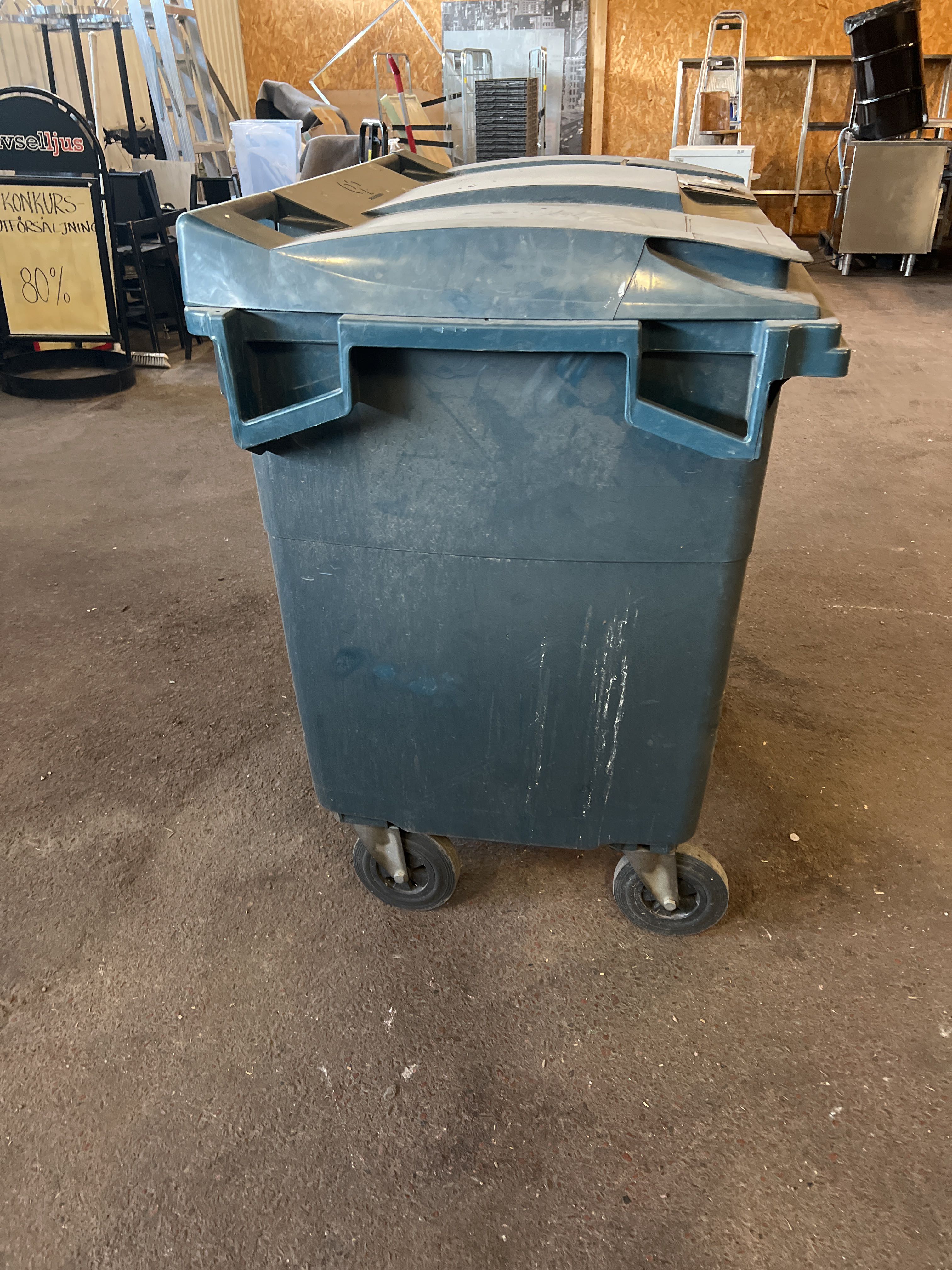 Waste bin PWS 660 litres, grey/grey - PS Auction - We value the future ...